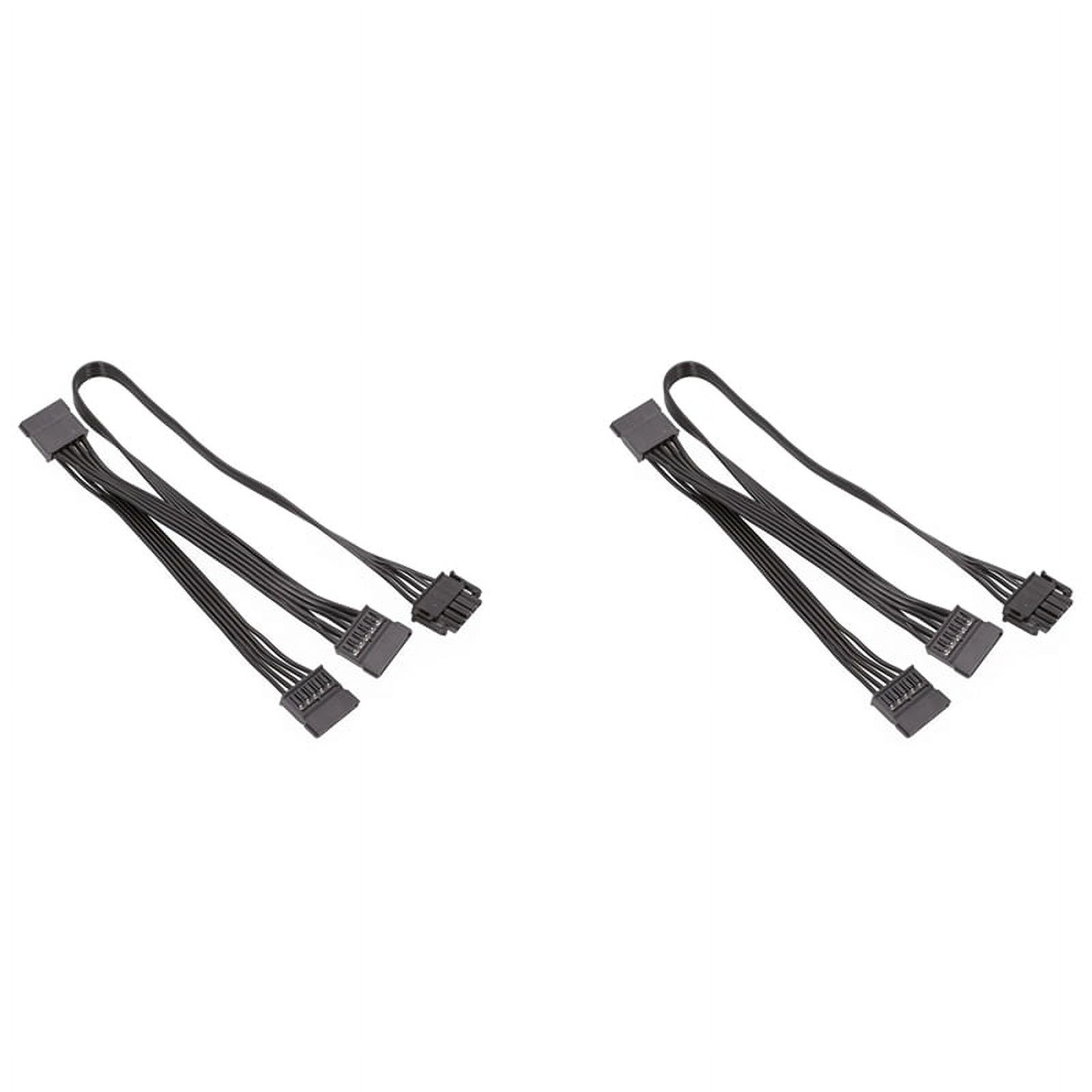 2X 5Pin to 3 Port SATA Peripheral Power Supply Cable for Modular PSU ...