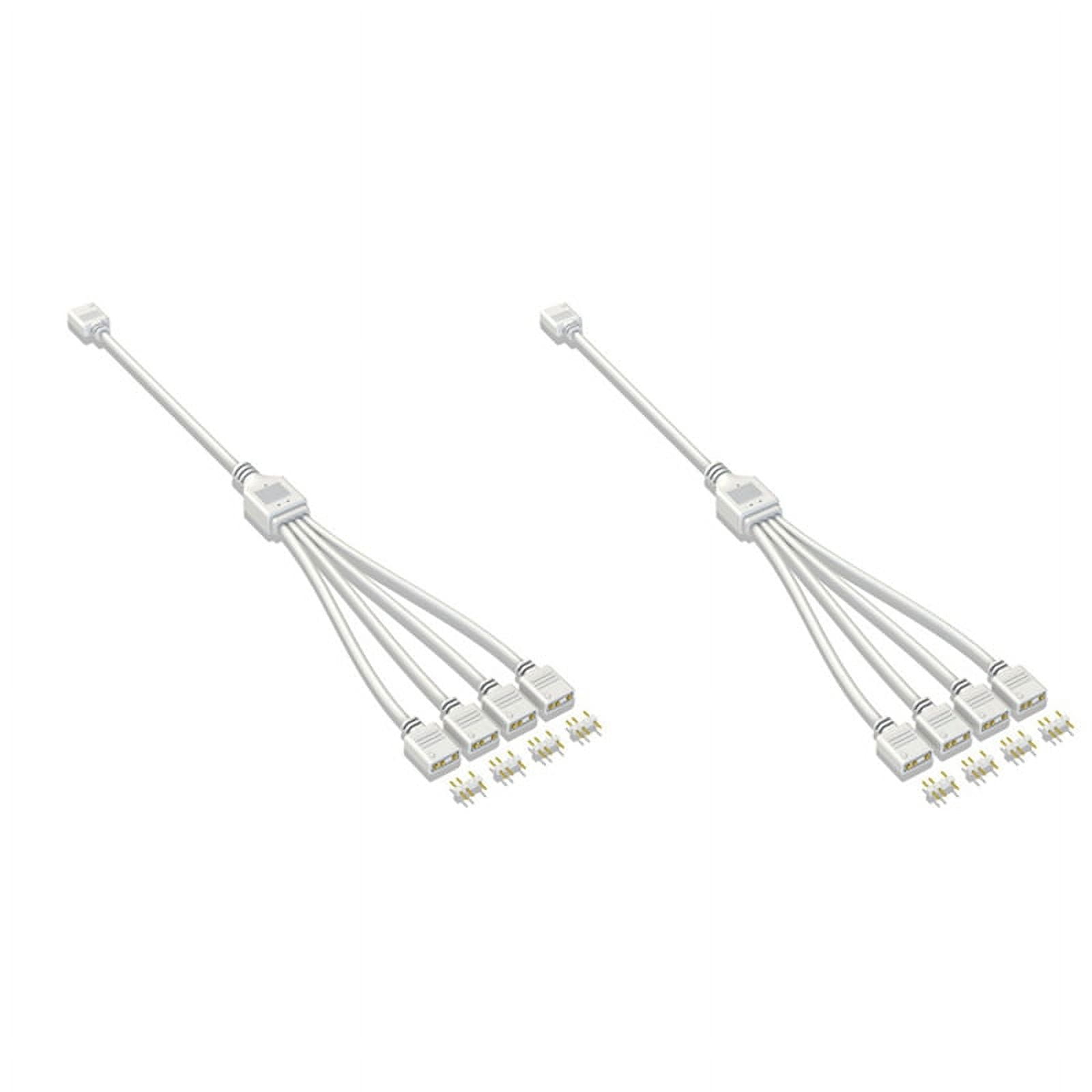 2X 5V 3-Pin Extension Cable for Computer Motherboard 1 Point 4 Hub ...