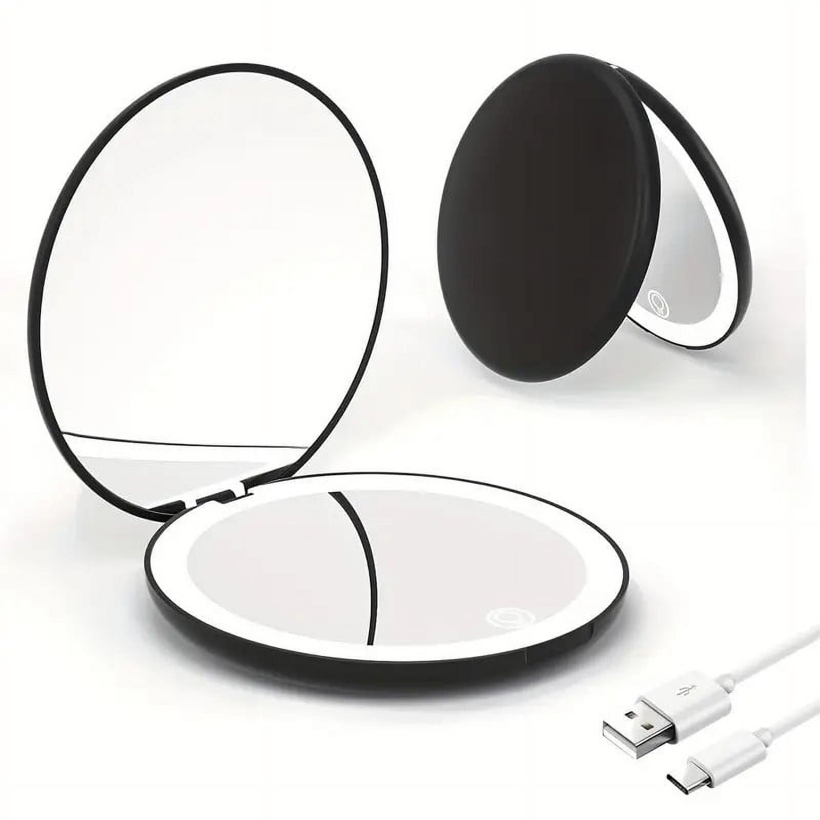 2X/5X LED Portable Makeup Mirror with Light Dual-Sided Magnifying ...