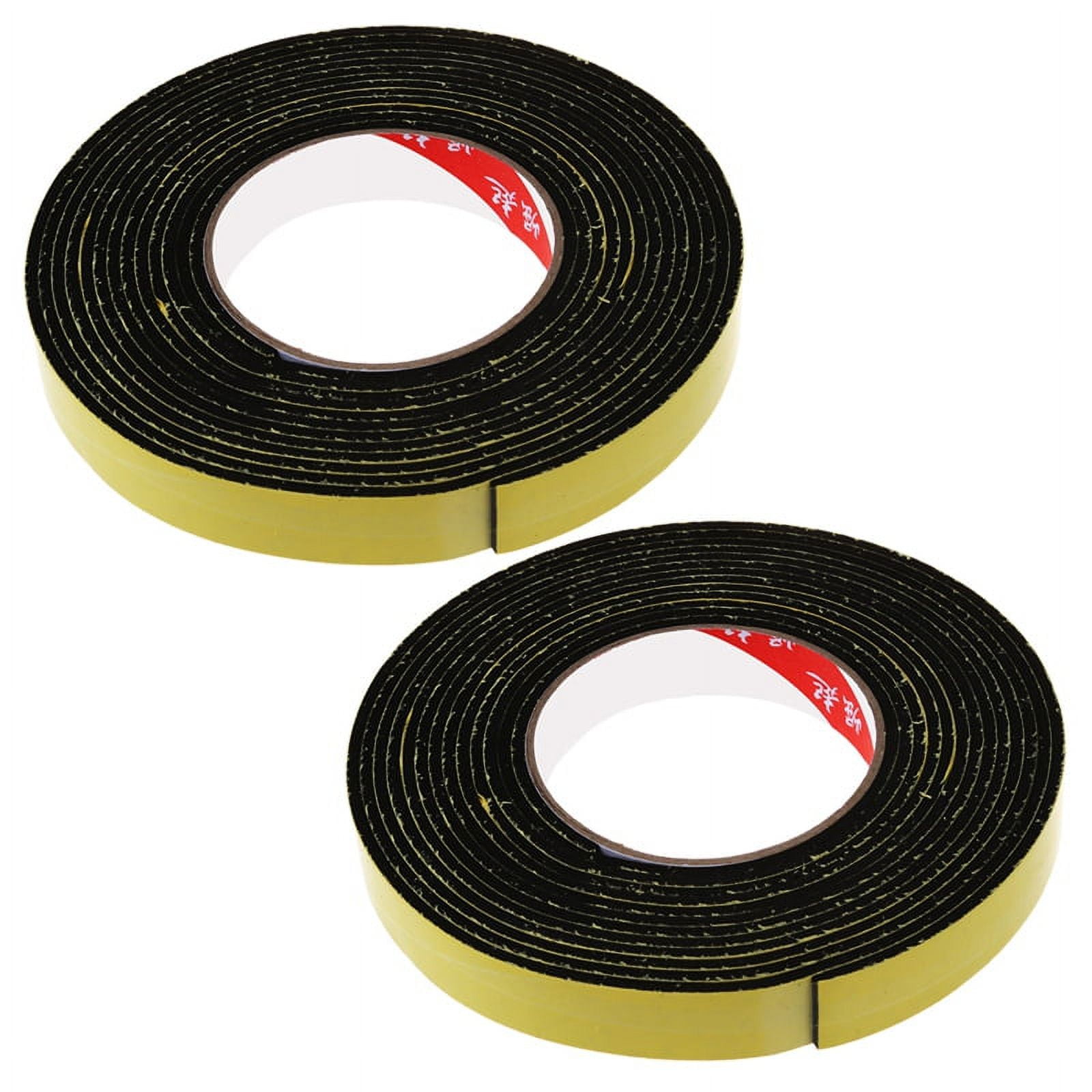 2X 5m Black Single Sided Self Adhesive Foam Tape Closed Cell 20mm Wide ...