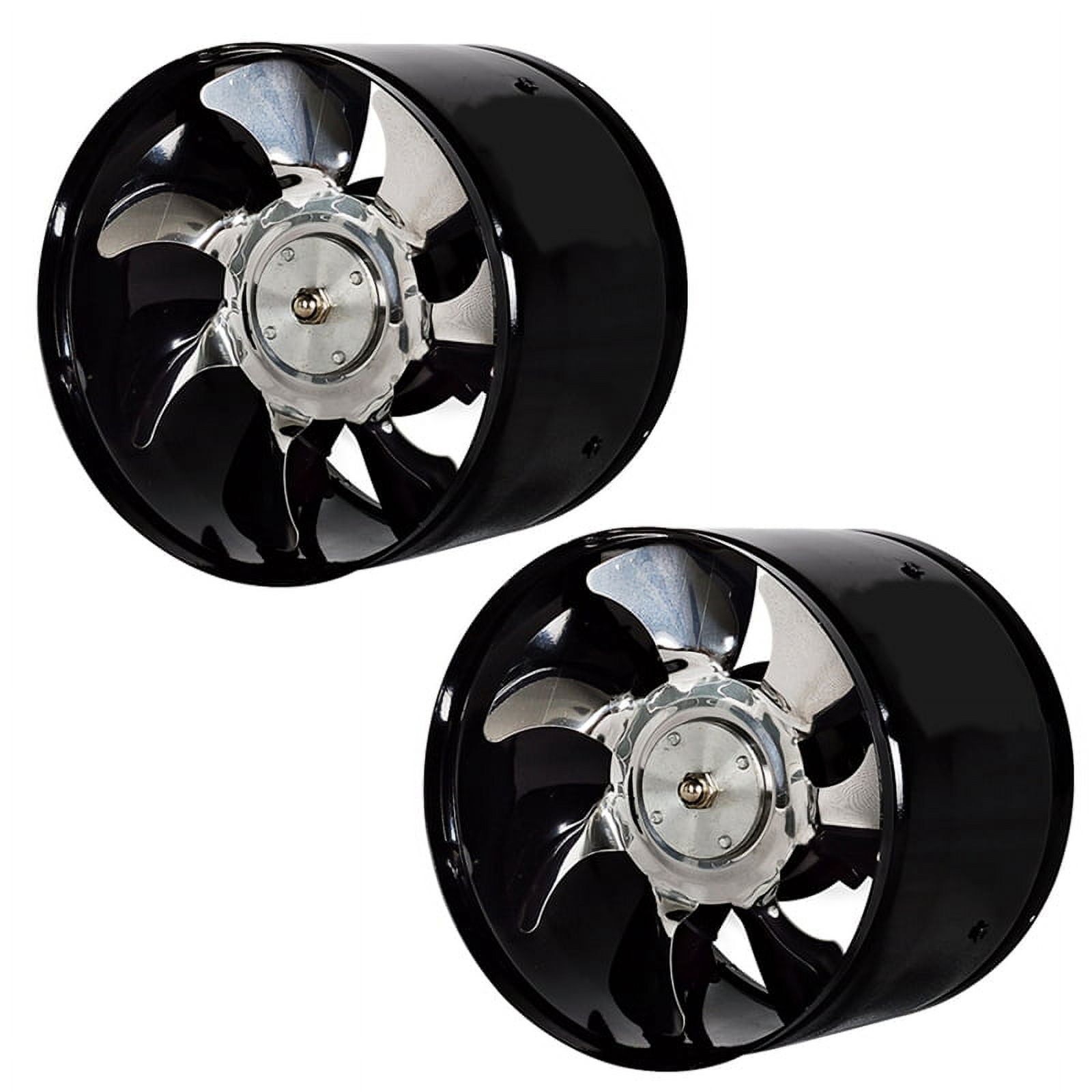 2X 6 Inch High-Speed Exhaust Fan In-Line Duct Kitchen Extractor Metal ...