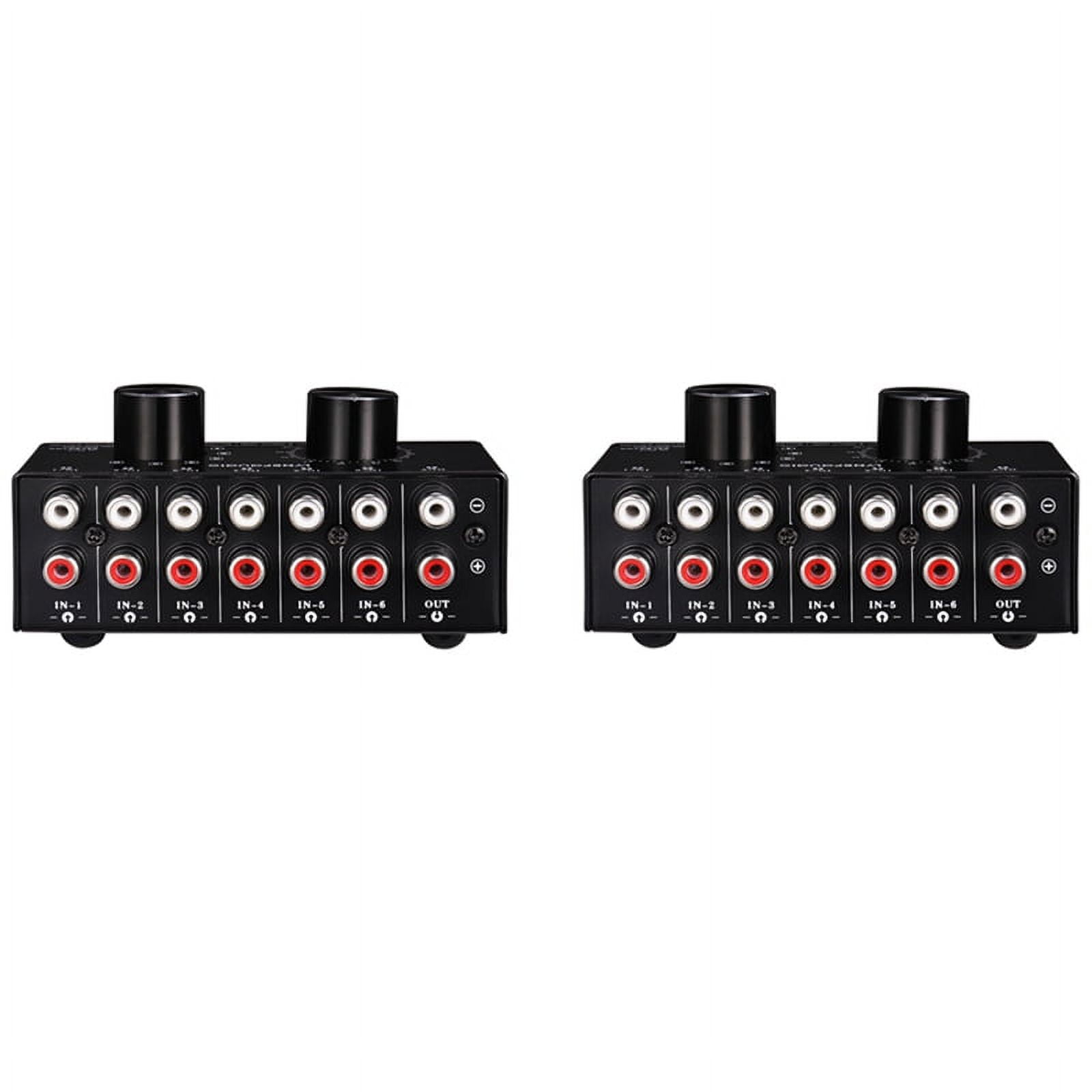 2X 6 Input 1 Output Switcher Audio Source Switcher Audio Input Signal ...