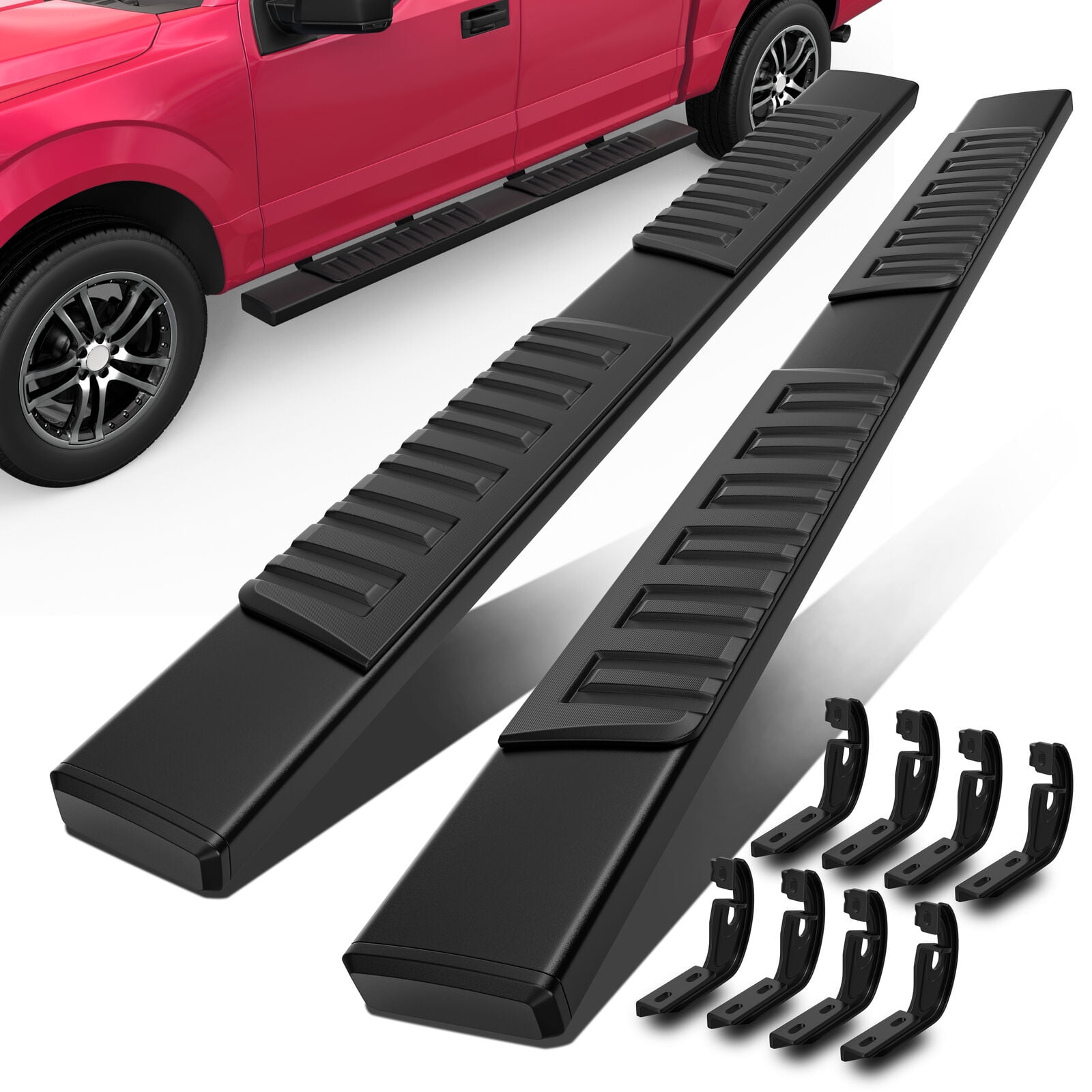 MOSTPLUS 6" Black Running Boards, 2009-2014 Ford F150 Super Crew Cab ...