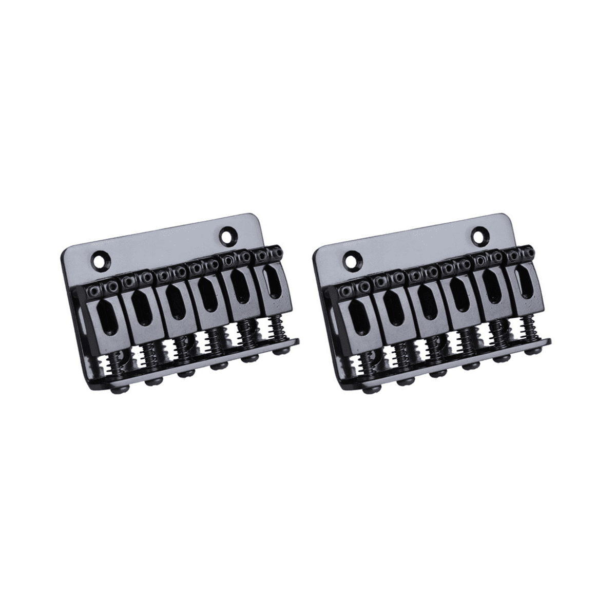 2X 6 Saddle Hardtail Bridge Top Load 65mm Electric Guitar Bridge (Black ...