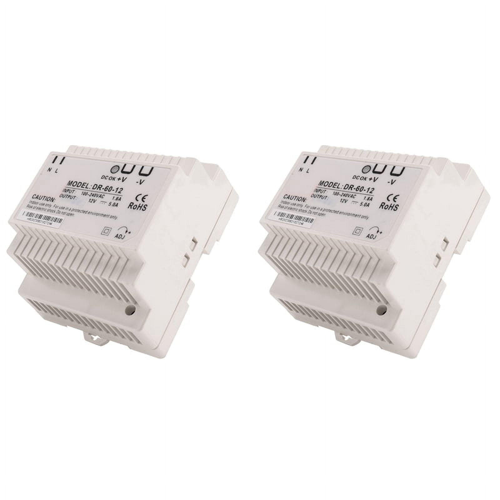 2X -60-12 Transformer 12 Volt 5 Amp Industrial Din Rail Power Supply ...