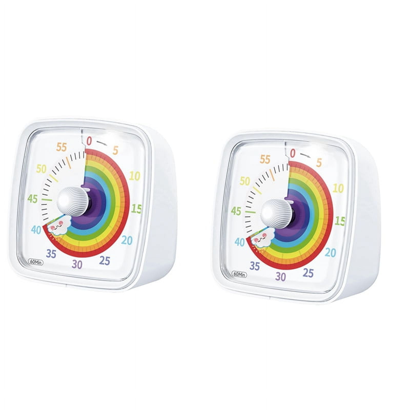 2X 60-Minute Visual with Night Light,Countdown ,Pomodoro with Rainbow ...