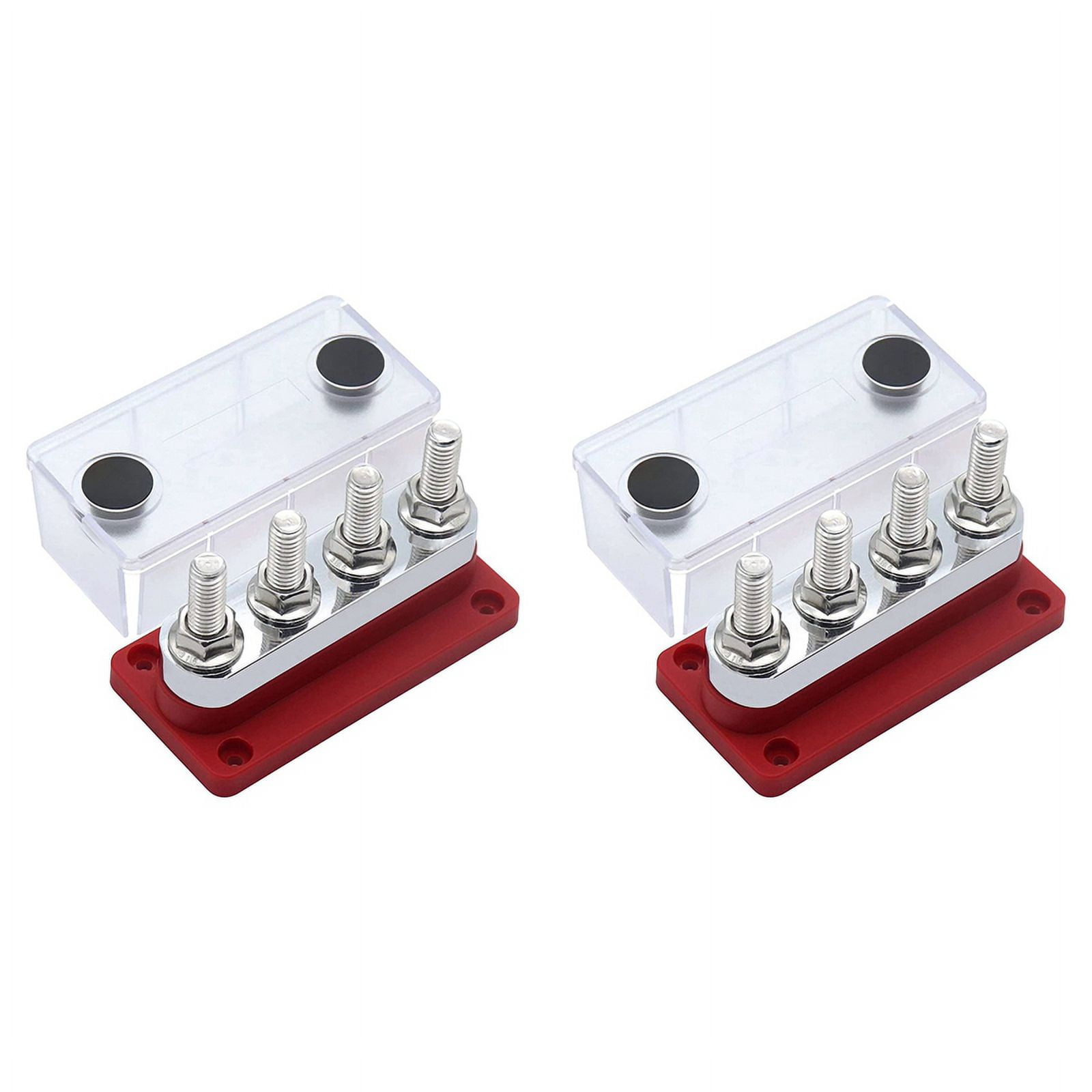 2X 600A Bus Bar 4-Stud (3/8 Inch) M10 High Current Copper Busbar ...