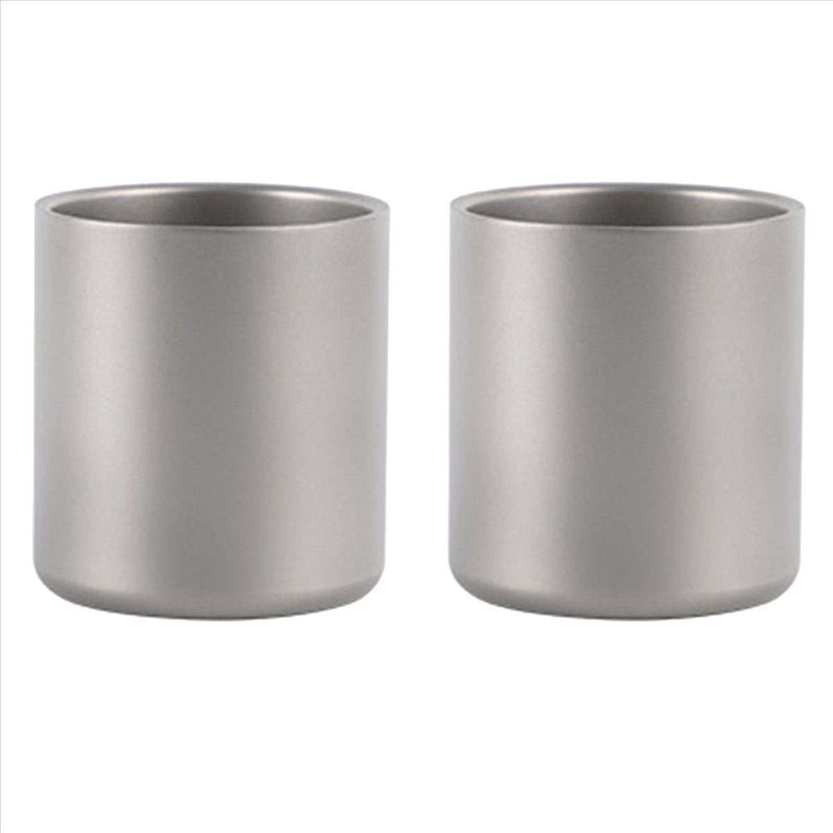 2X 600Ml Double Wall Titanium Water Cup Coffee Tea Mug for Home Office ...