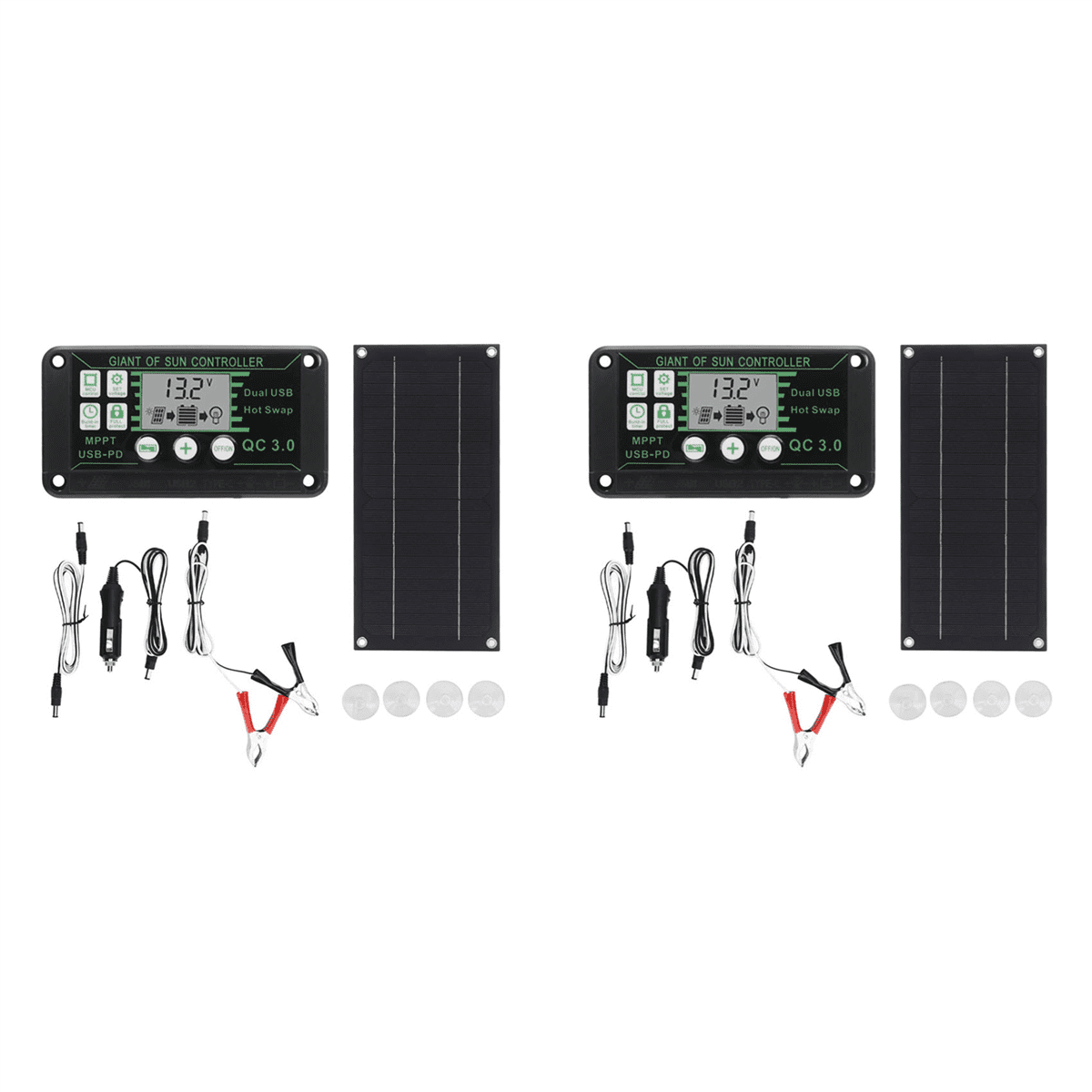 2X 600W Solar Panel Kit with 100A Charge Controller Solar Charging for ...