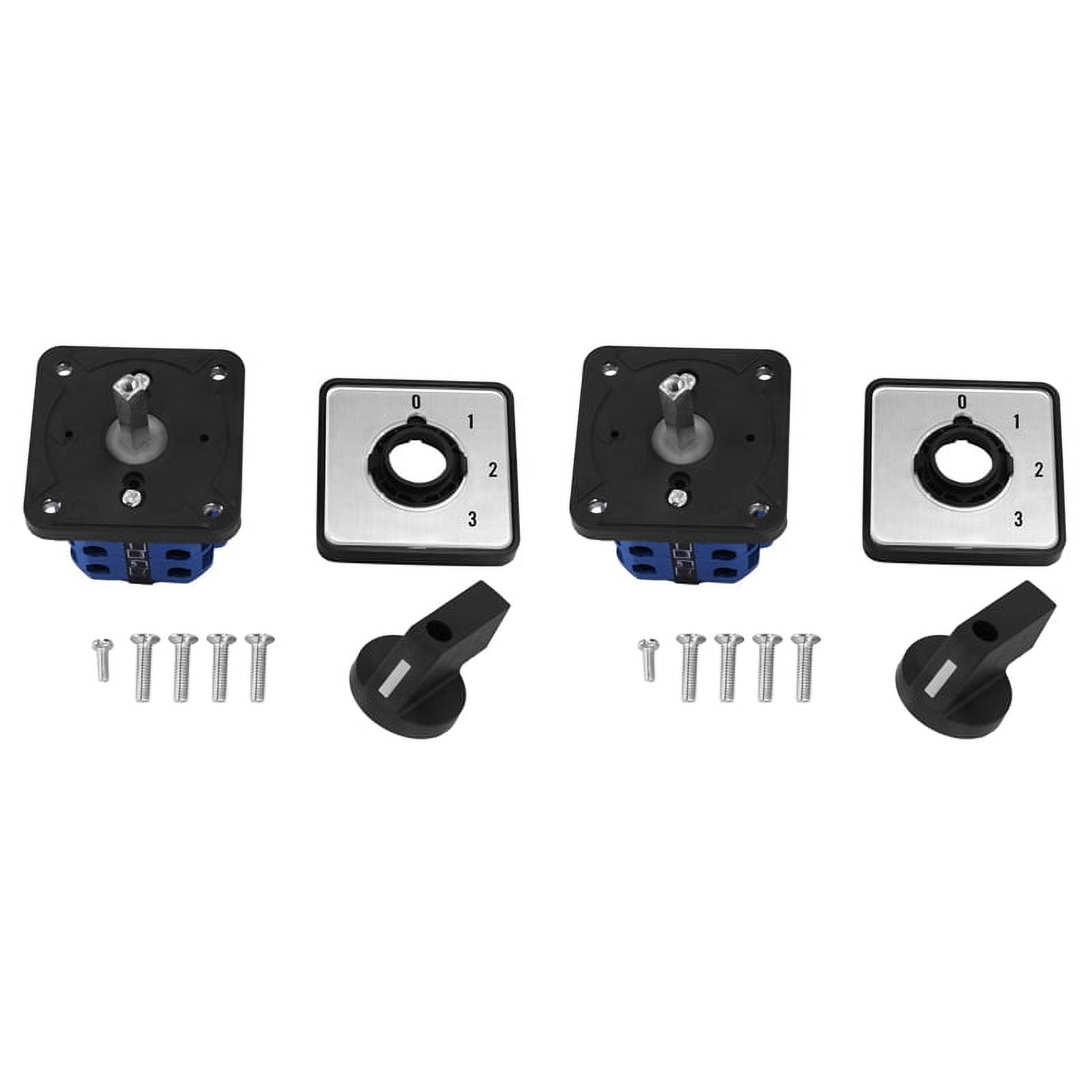 2X 660V 20A Switch 4-Position 2 Pole Rotary Selector Rotary Cam ...