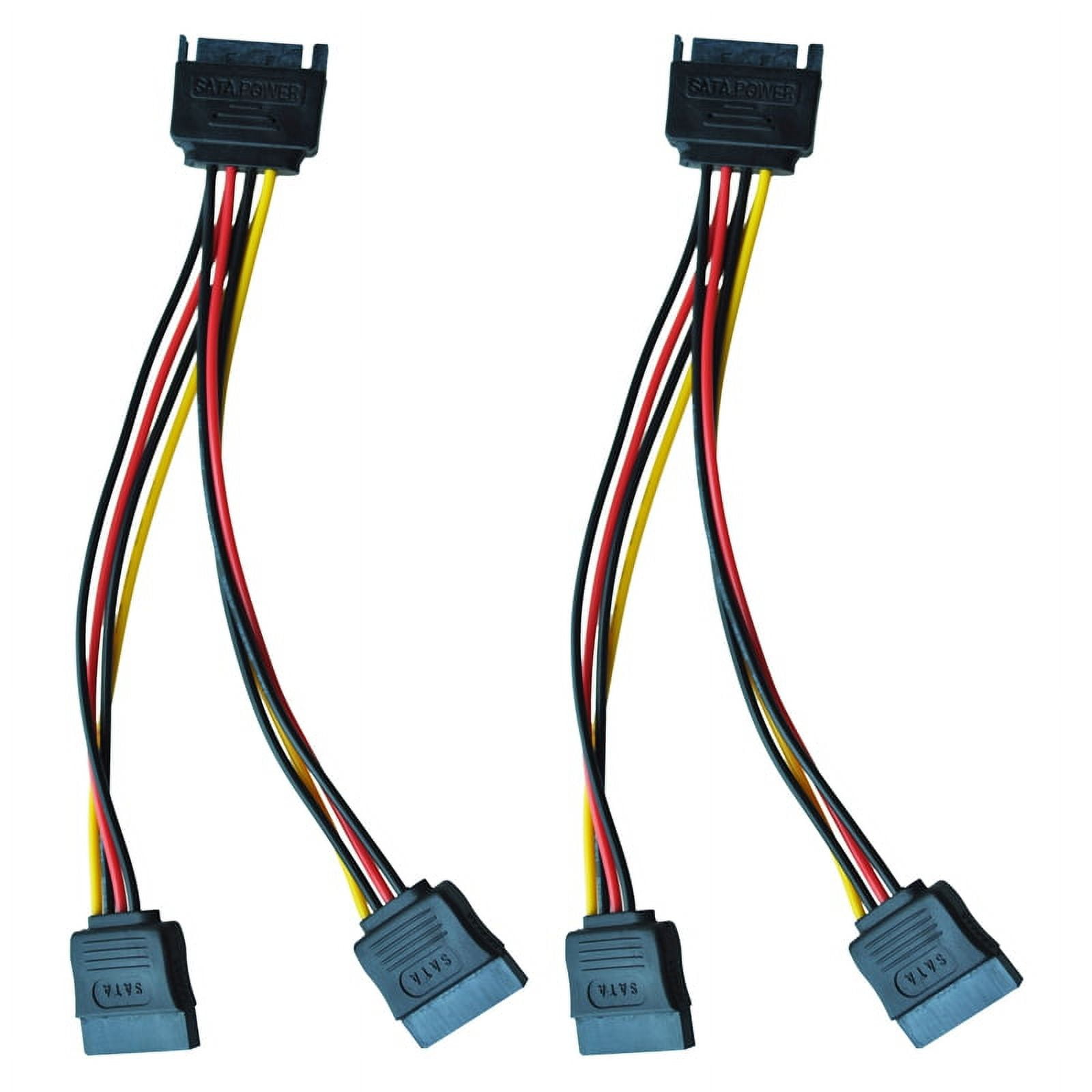 2X 6In SATA Splitter Cable Adapter - M/F (Power Cable) - Walmart.com