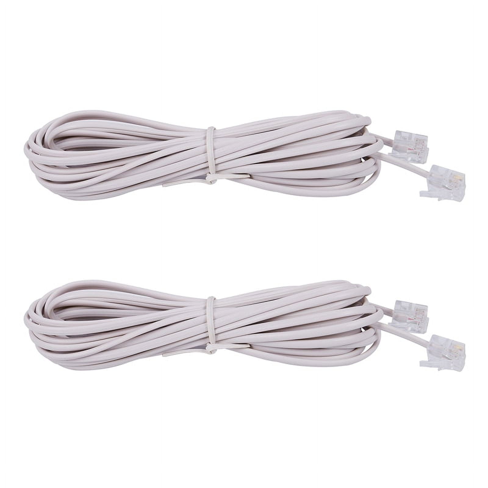 2X 6P2C RJ11 Male to Plug Telephone Line Cable Wire 5M - Walmart.com