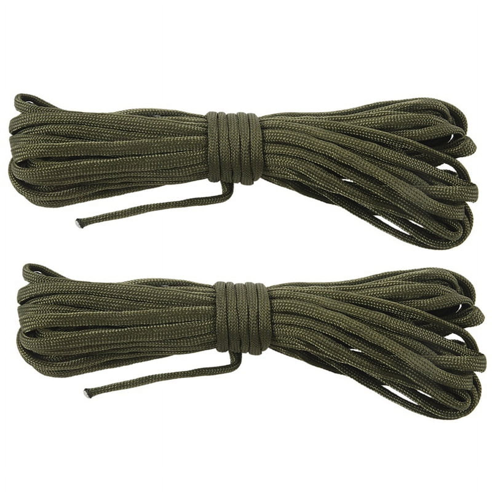 2X 7 Rope Paracord Parachute Rope Camping Survival Color: Green Length ...