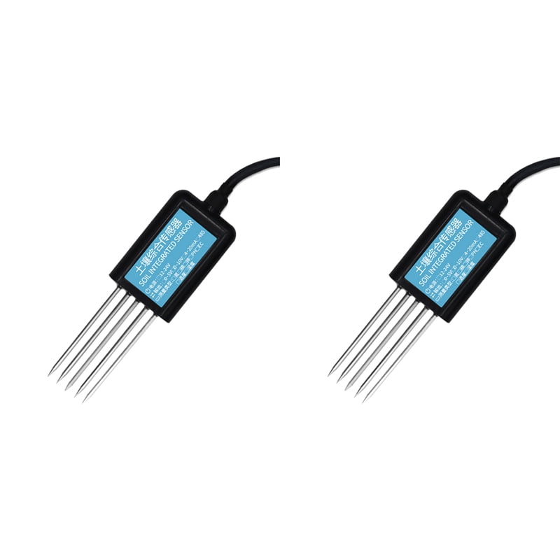 2X 7 in 1 RS485 Soil Temperature Humidity Sensor PH Conductivity ...