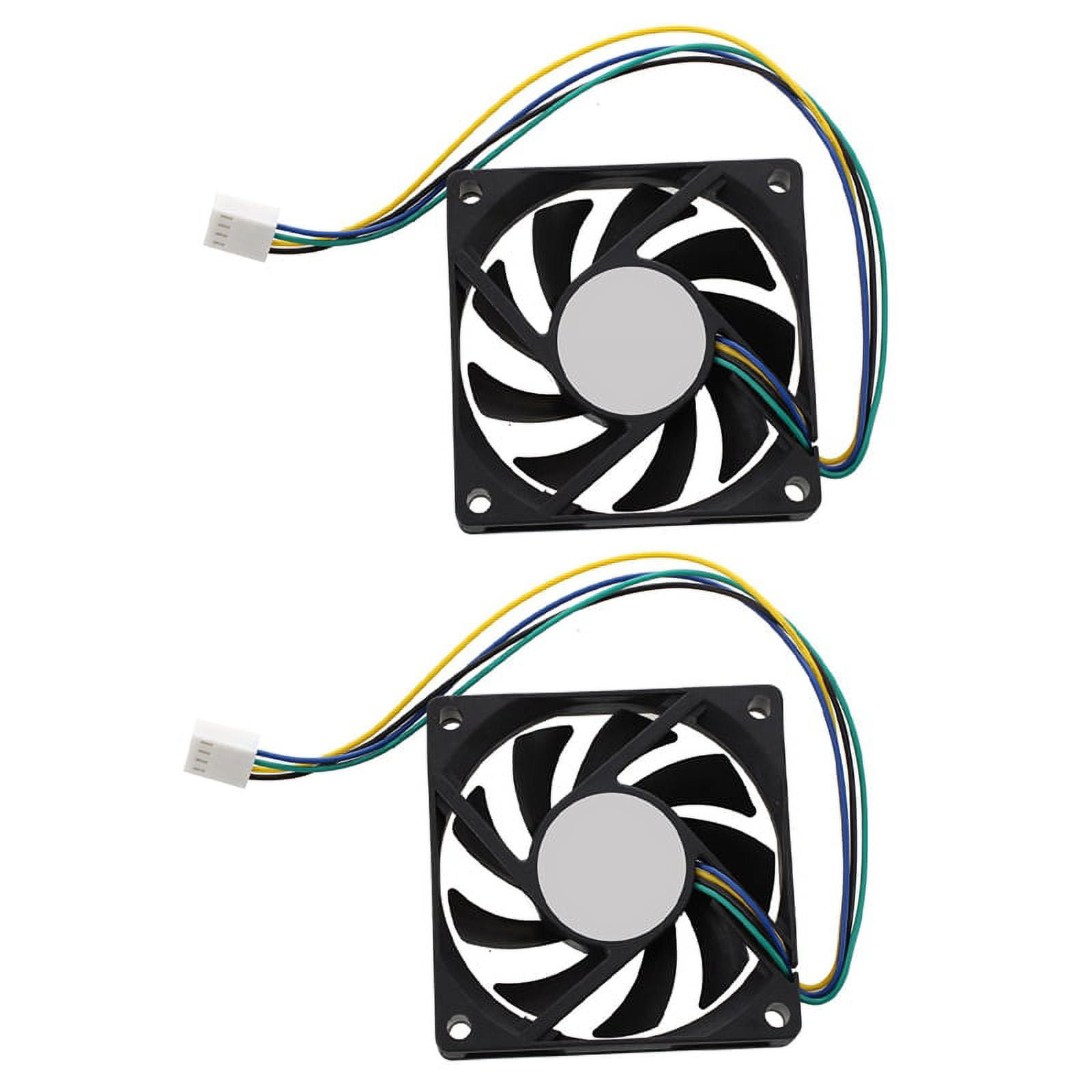 2X 70X70X15mm 12V 4 Pins PWM PC Computer Case CPU Cooler Cooling Fan ...