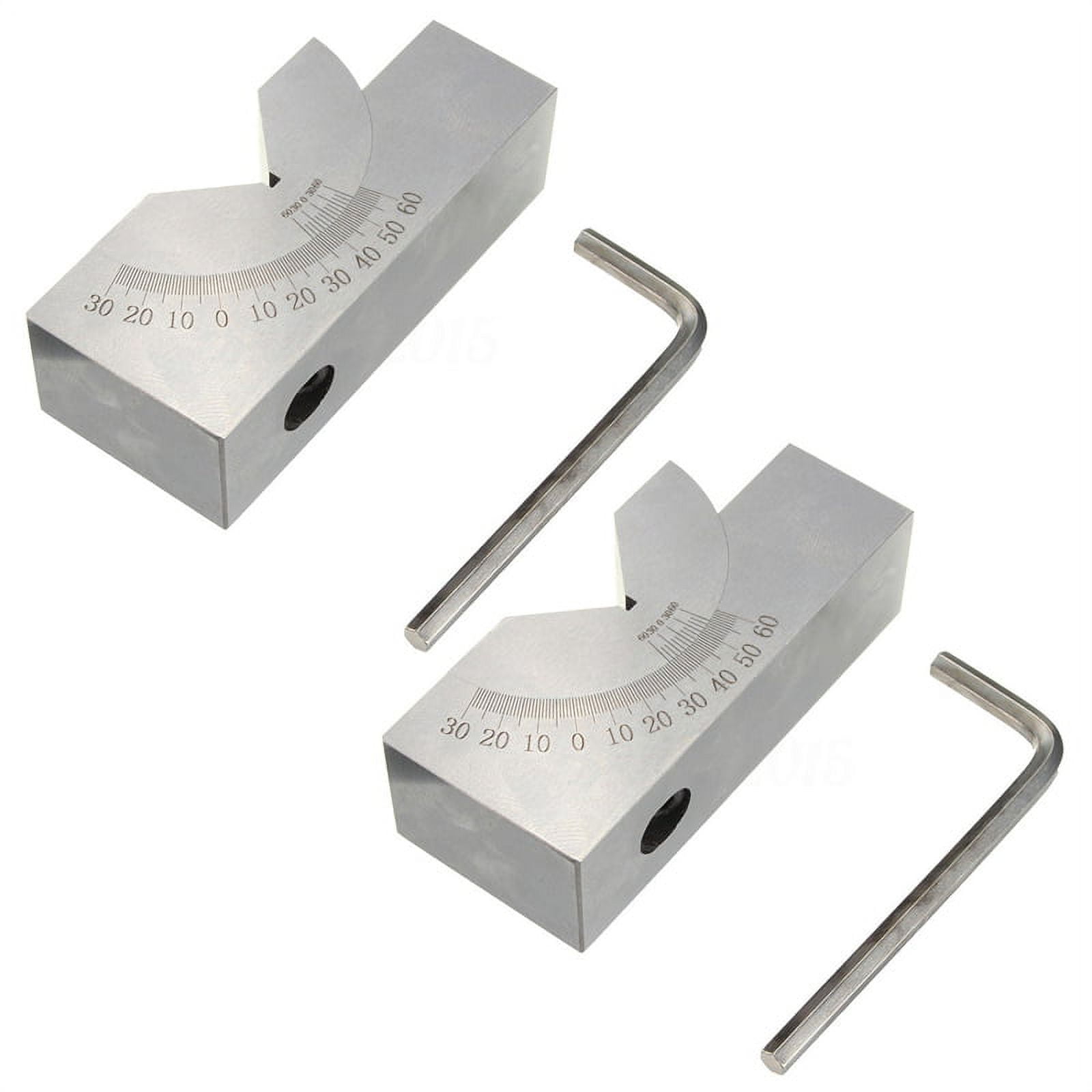 2X 75X25X32mm Mini Adjustable Angle V Block Milling 0 Degree to 60 ...