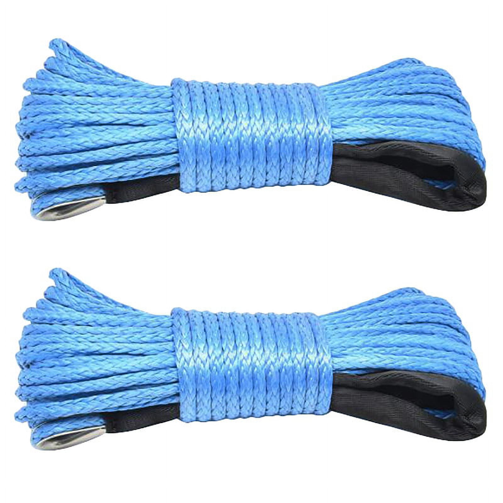 2X 7700Lbs Electric Winch Rope Nylon Rope High Strength Fiber Rope ...