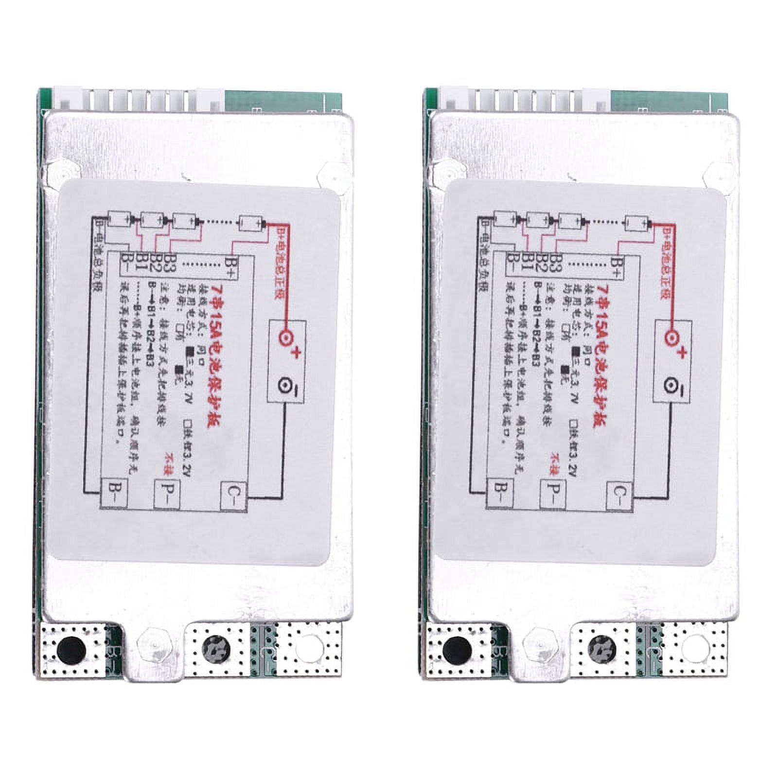 2X 7S 24V 15A Li-Ion Lithium Battery Protection Board PCB Board for E-Bike Electric Scooter ...