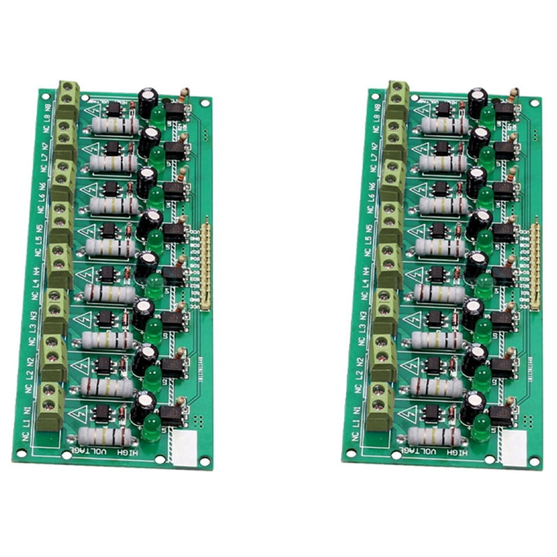 2X 8 Channel 220V AC Optocoupler Module MCU TTL PLC Processors Module ...