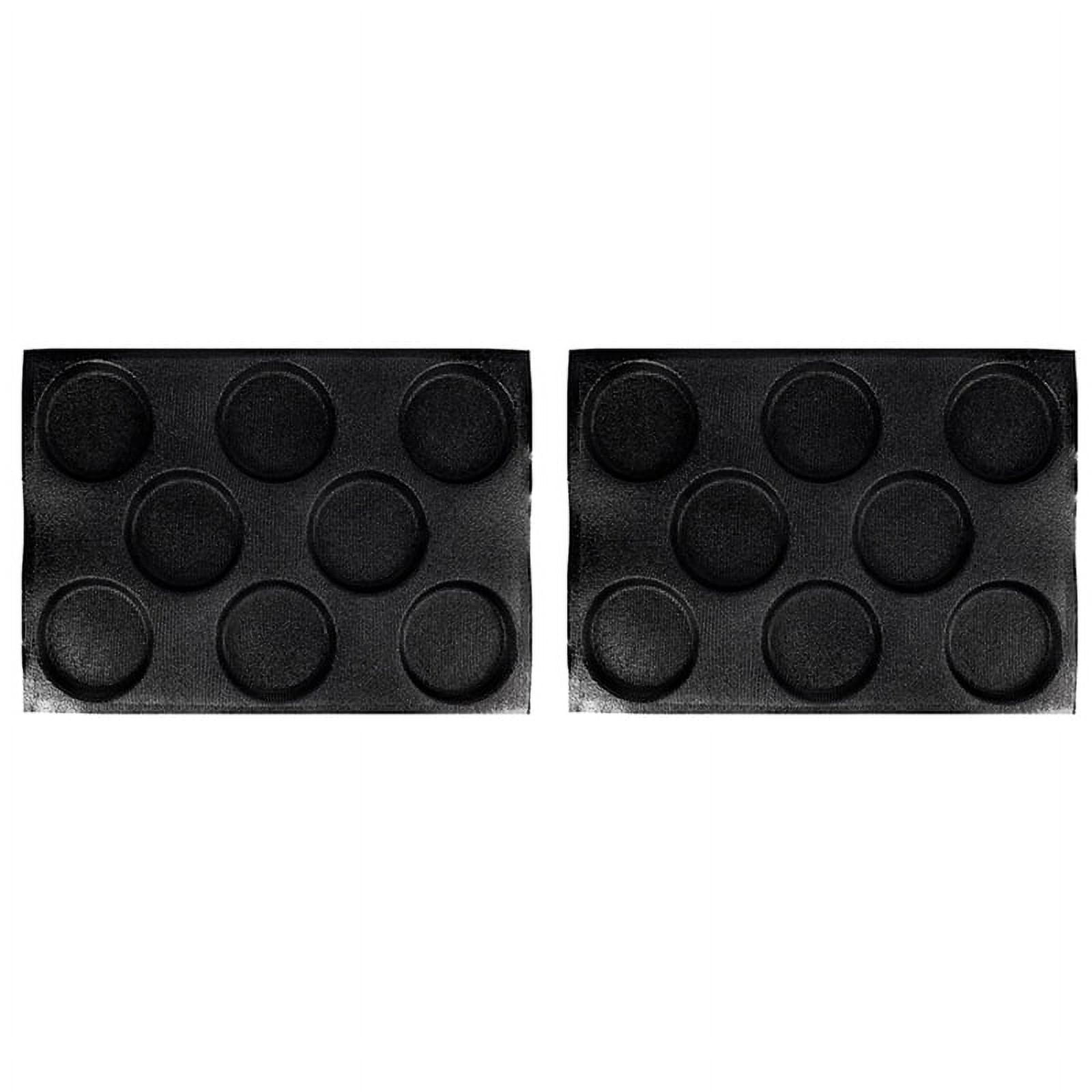 2X 8 Holes Hamburger Bun Pans for Baking Mesh Silicone Bread Pans for ...