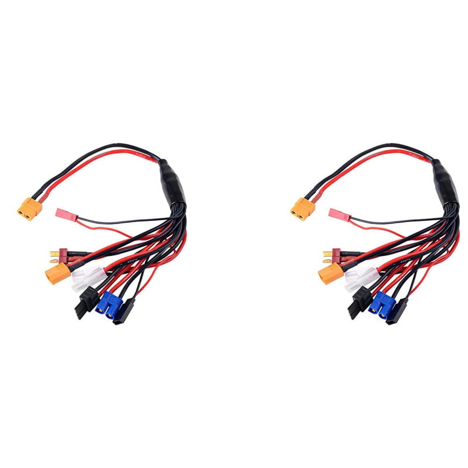 2X RC Lipo Battery Charger Splitter Cable Adapter Connector XT60 Plug ...