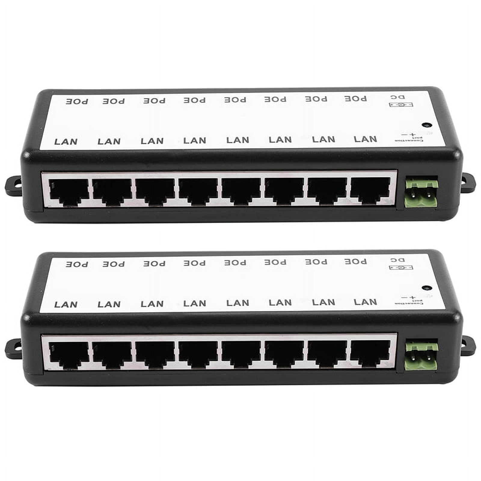 2X 8 Ports Poe Injector Poe Splitter for Cctv Network Poe Camera Power ...