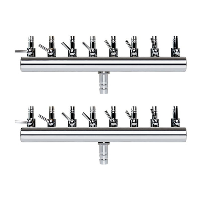 2X 8 Way Air Splitter Valve Aquarium Fish Tank Air Pump Flow Splitter ...