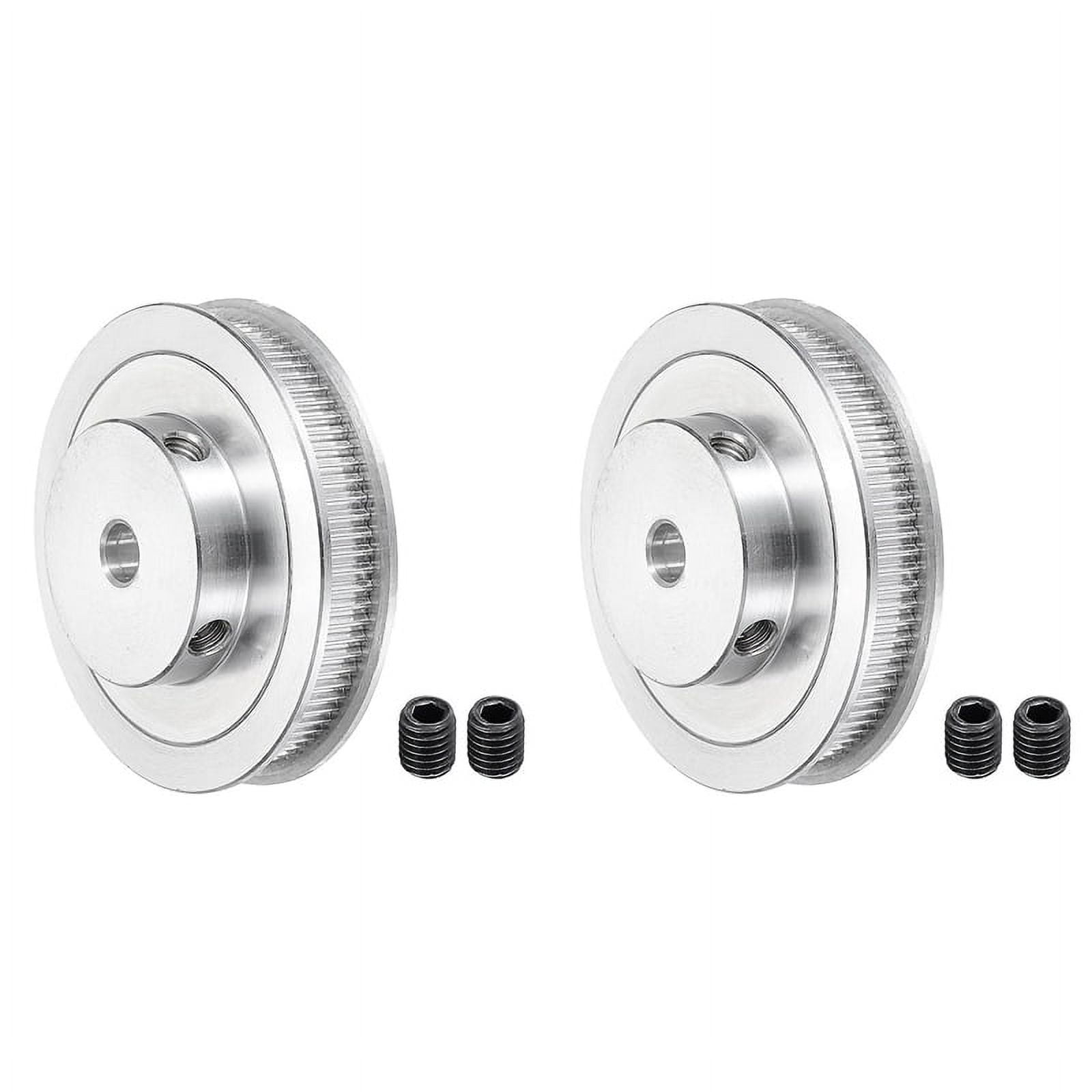 2X 80 Teeth 8mm Bore Timing Pulley, Aluminium Synchronous Wheel Silver ...