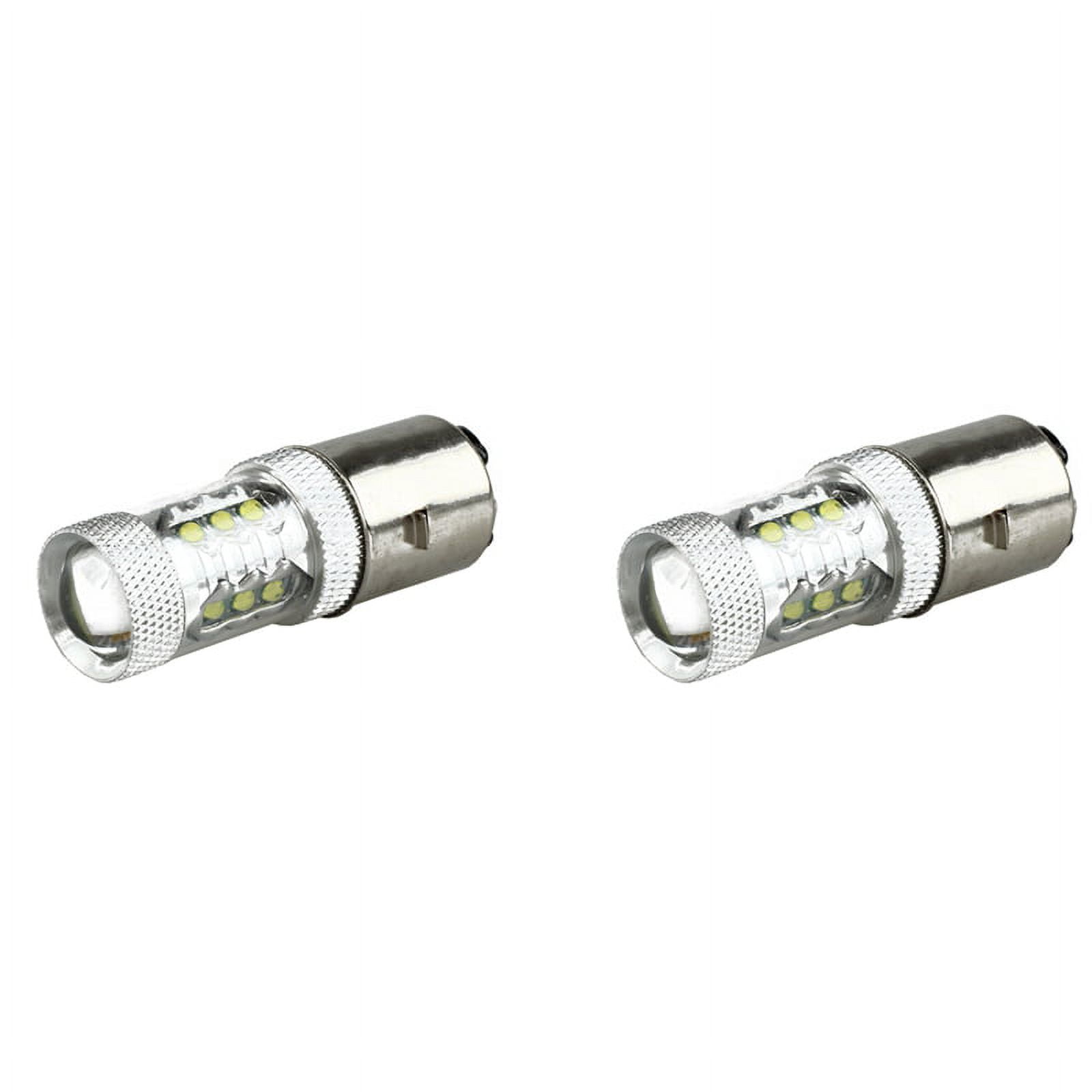 2X 80W BA20D H6 White 16 LED Motorcycle MotorBike/Moped/ATV Headlight ...
