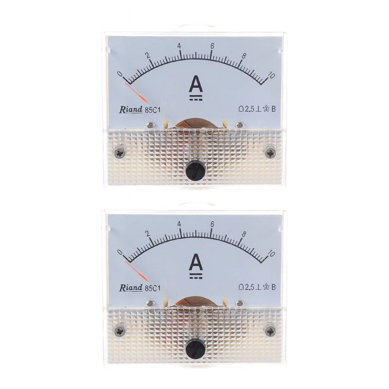2X 85C1 DC 0-10A Rectangle Analog Panel Ammeter Gauge - Walmart.com