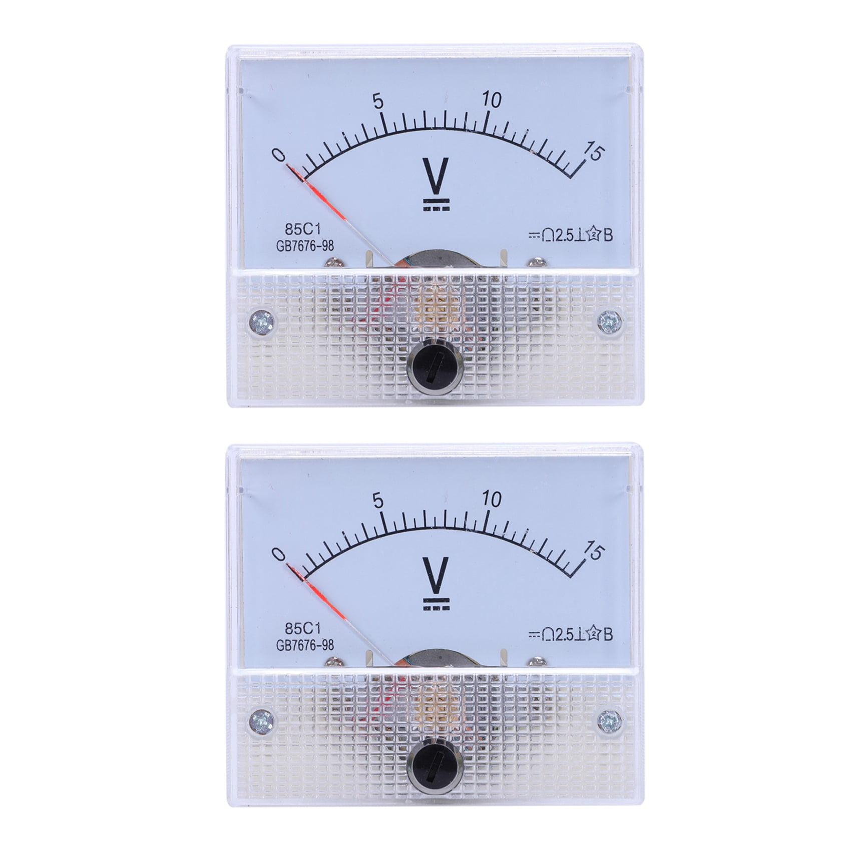 2X 85C1 Fine Tuning Dial Analog Volt Panel Meter Gauge DC 0-15V ...