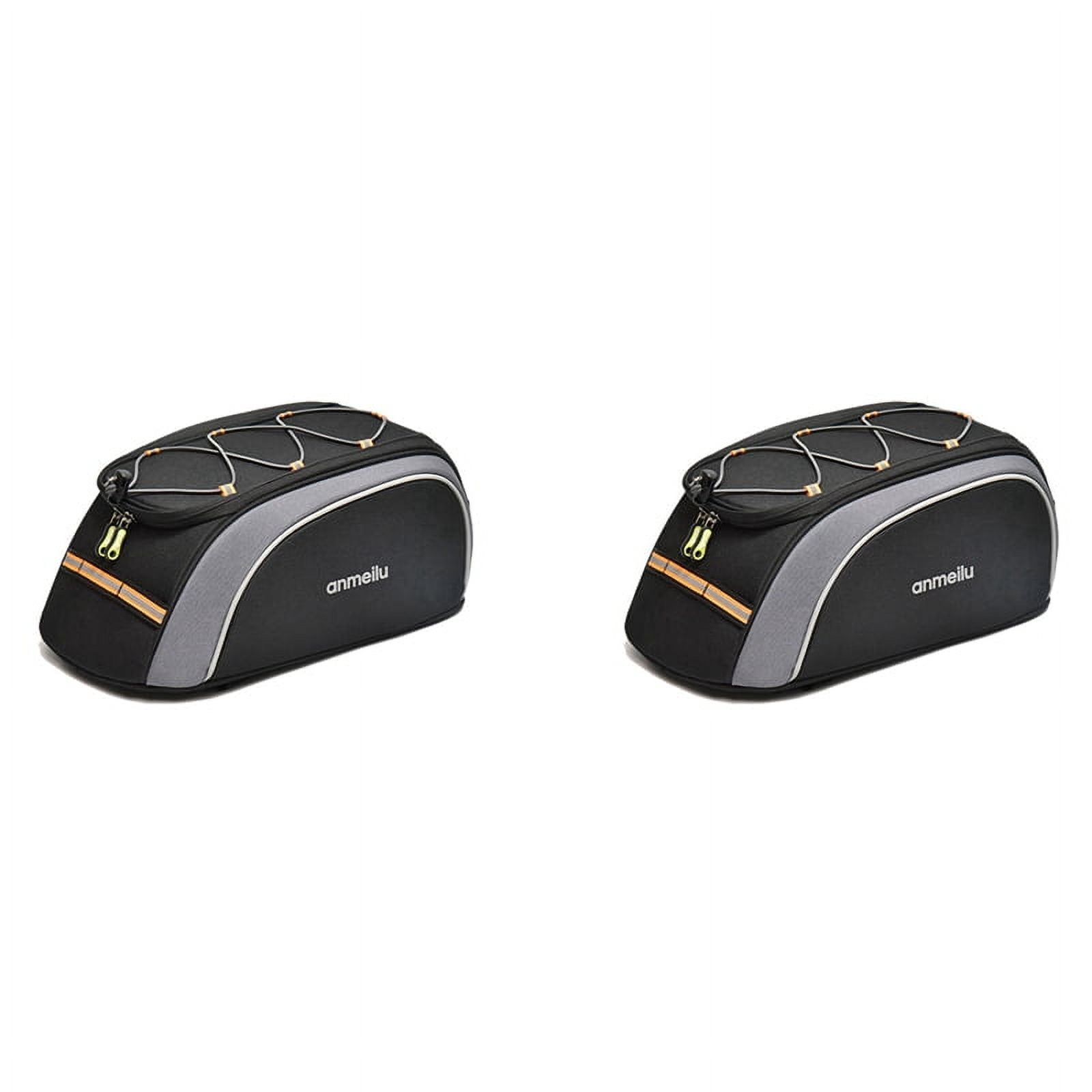 2X 8L Bicycle Pannier Bag Rear Shelf Bag Hard Shell Waterproof Large ...