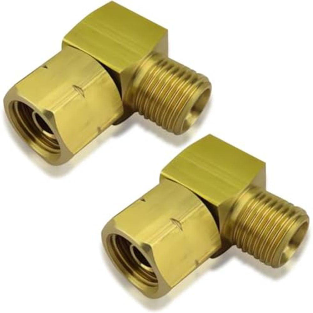 2X 90°Brass Gas Connection Angle 1/4" Male xFemale Hose Connector for ...