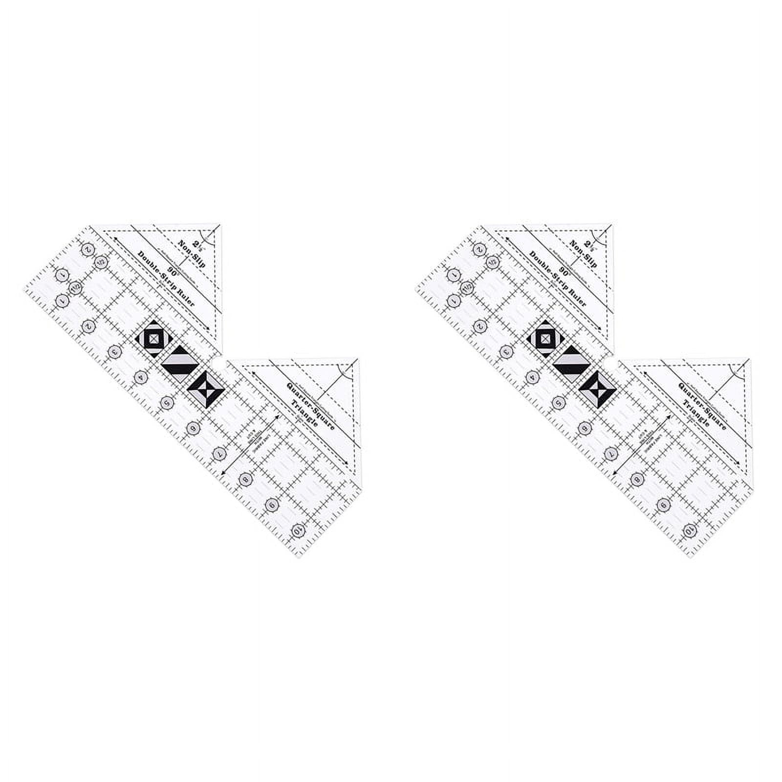 2X 90 Degree Double Strip Quilt Ruler, 10 Inch Acrylic Quilting ...