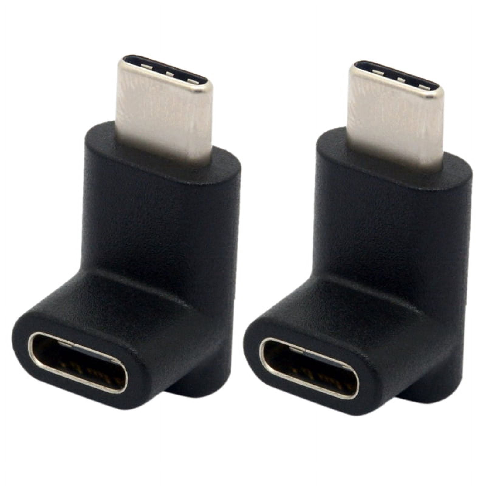 2X 90 Degree Type C Adapter, USB C Male to Female Adapter Upward and ...