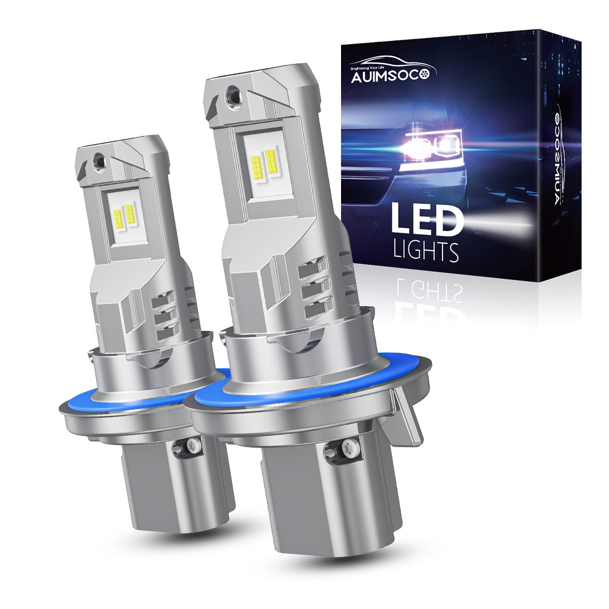 2X 9008 LED Headlight Combo Hi/Low Beam 36000LM Super Bright Lamp ...