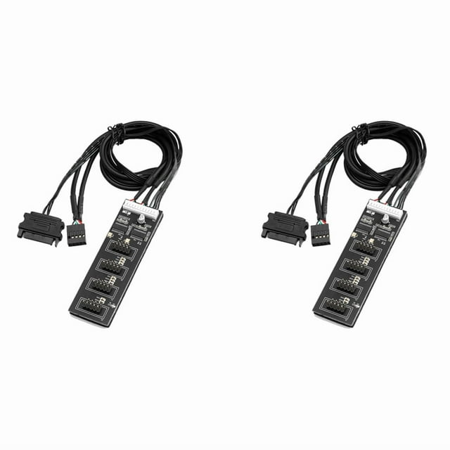 2X 9Pin USB Header Splitter, USB 2.0 Header Splitter with Power Cable ...