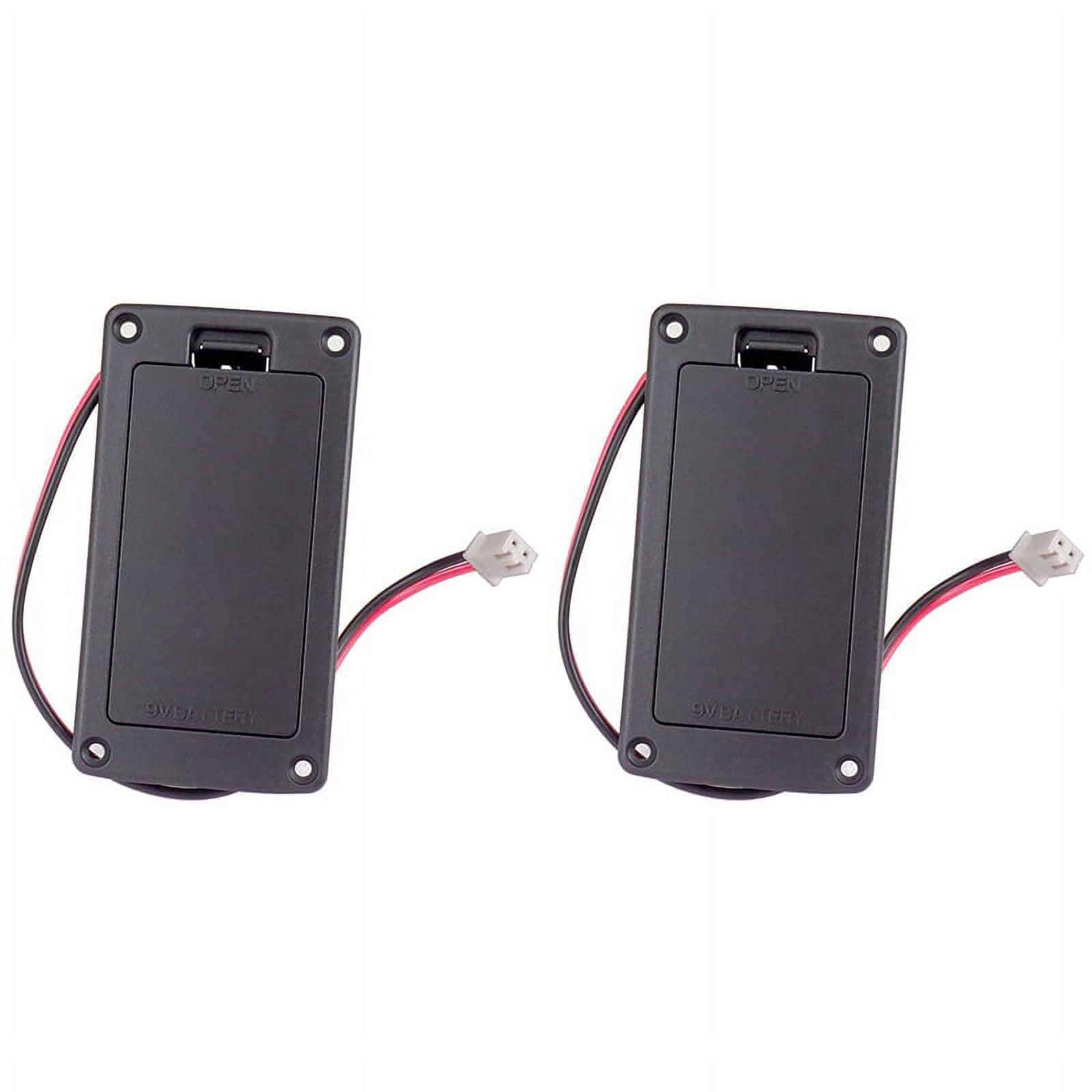2X 9V Flat Mount Guitar Active Pickup Battery Cover Hold Box Battery ...