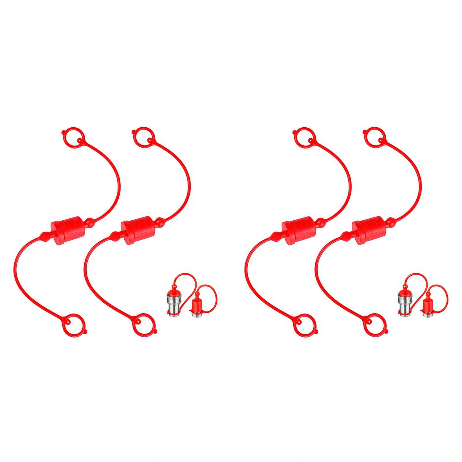 2X -A 1/2 Hydraulic Quick Coupler Male Dust Cap and Female Plug Cover ...