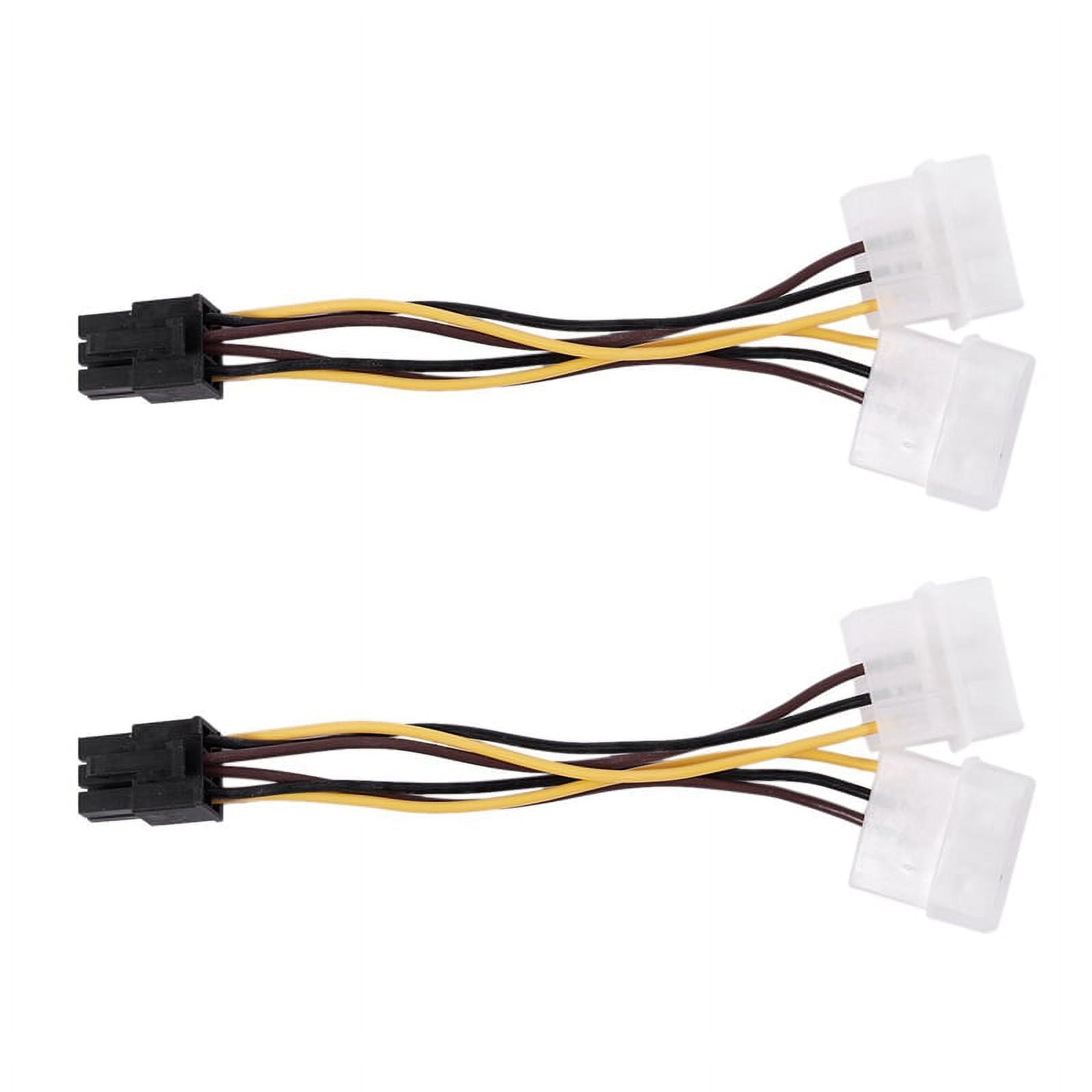 2X A Dual 4-Pin Molex IDE to 6 Pin PCI-E Graphic Card Power Connector ...