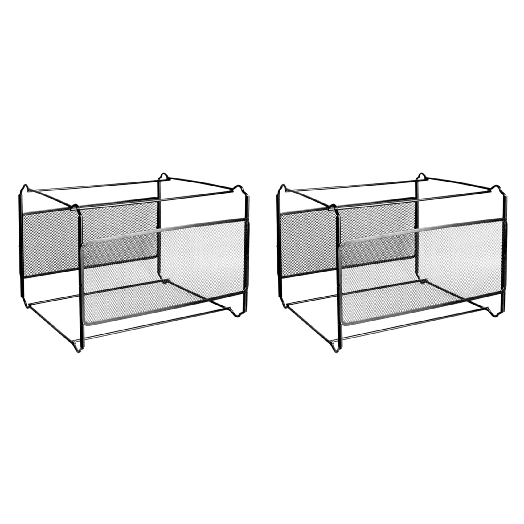 2X A4 Mesh Metal File Organizer Box Hanging File Folder Box Desk ...