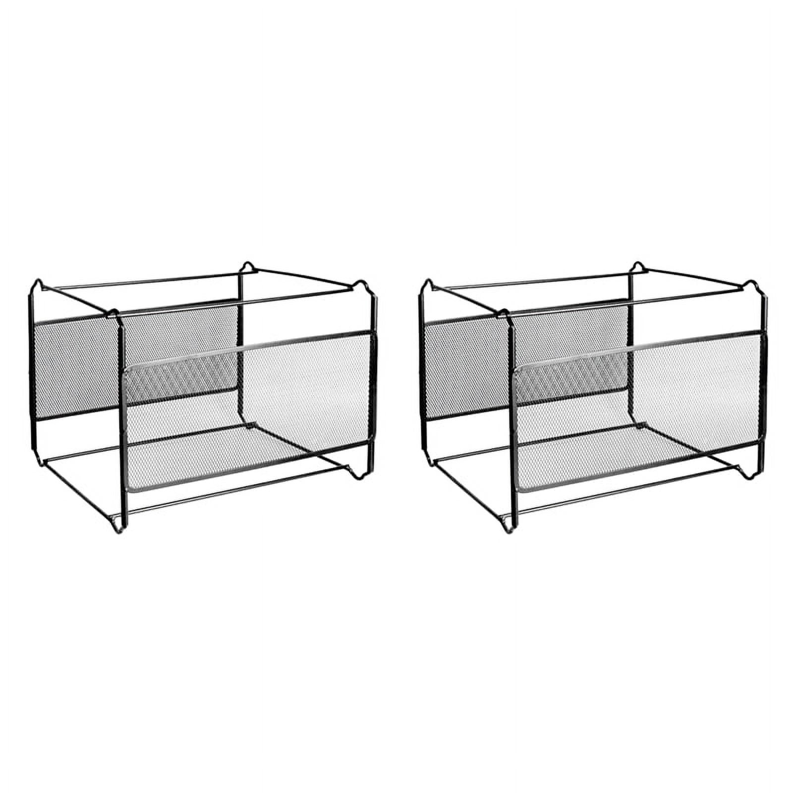 2X A4 Mesh Metal File Organizer Box Hanging Folder Desk Storage Holder ...