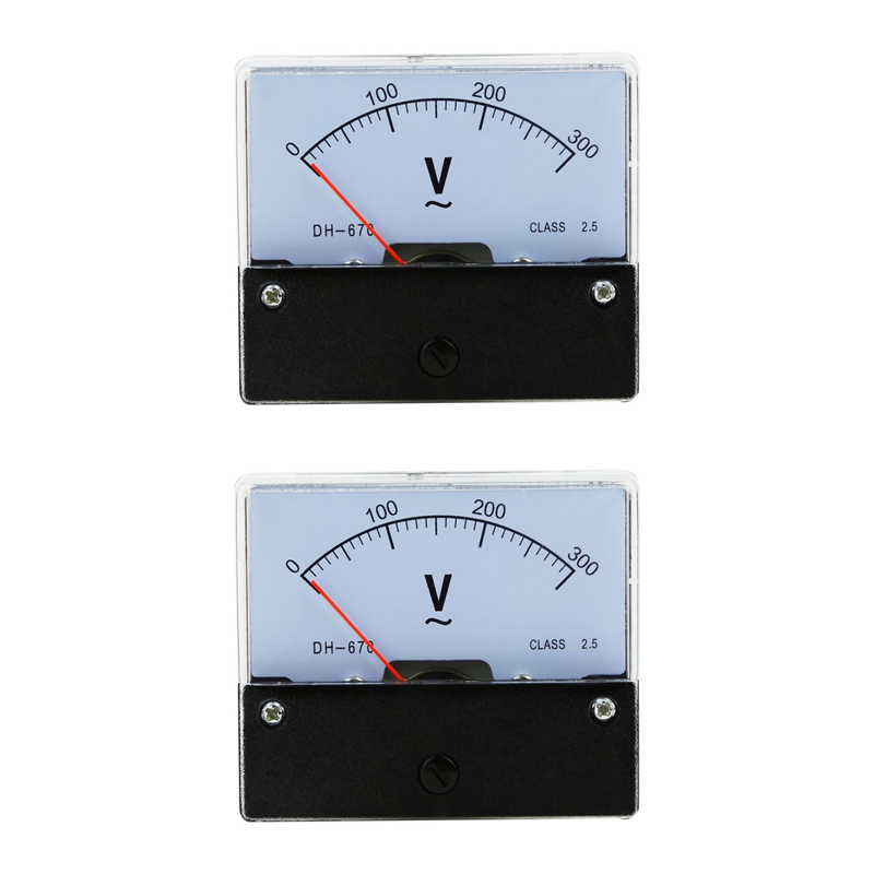 2X AC 0-300V Gauge Analog Voltage Panel Meter Voltmeter DH670 - Walmart.com