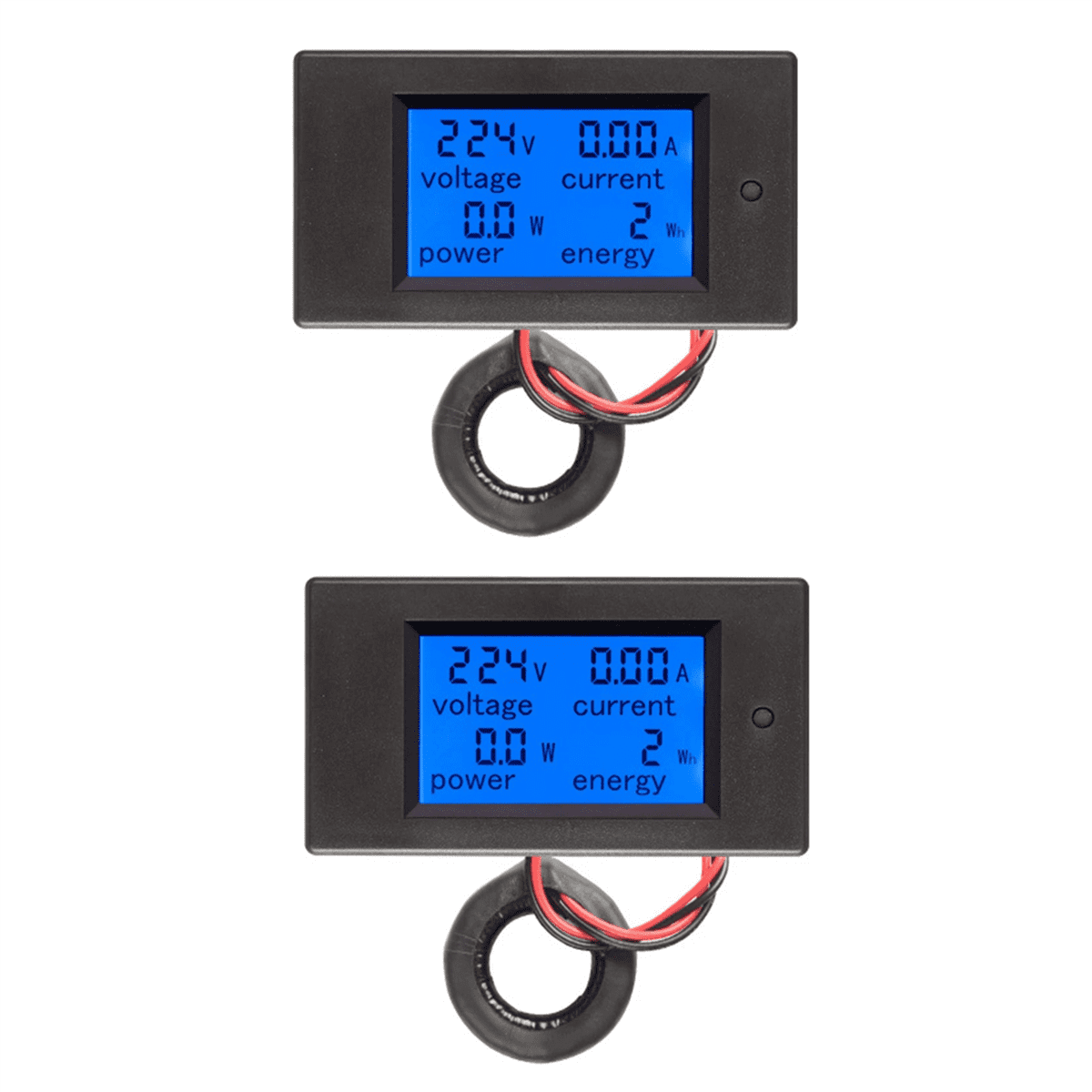 2X AC 80260V 100A PZEM061 LCD Display Digital Current Voltage Ammeter ...