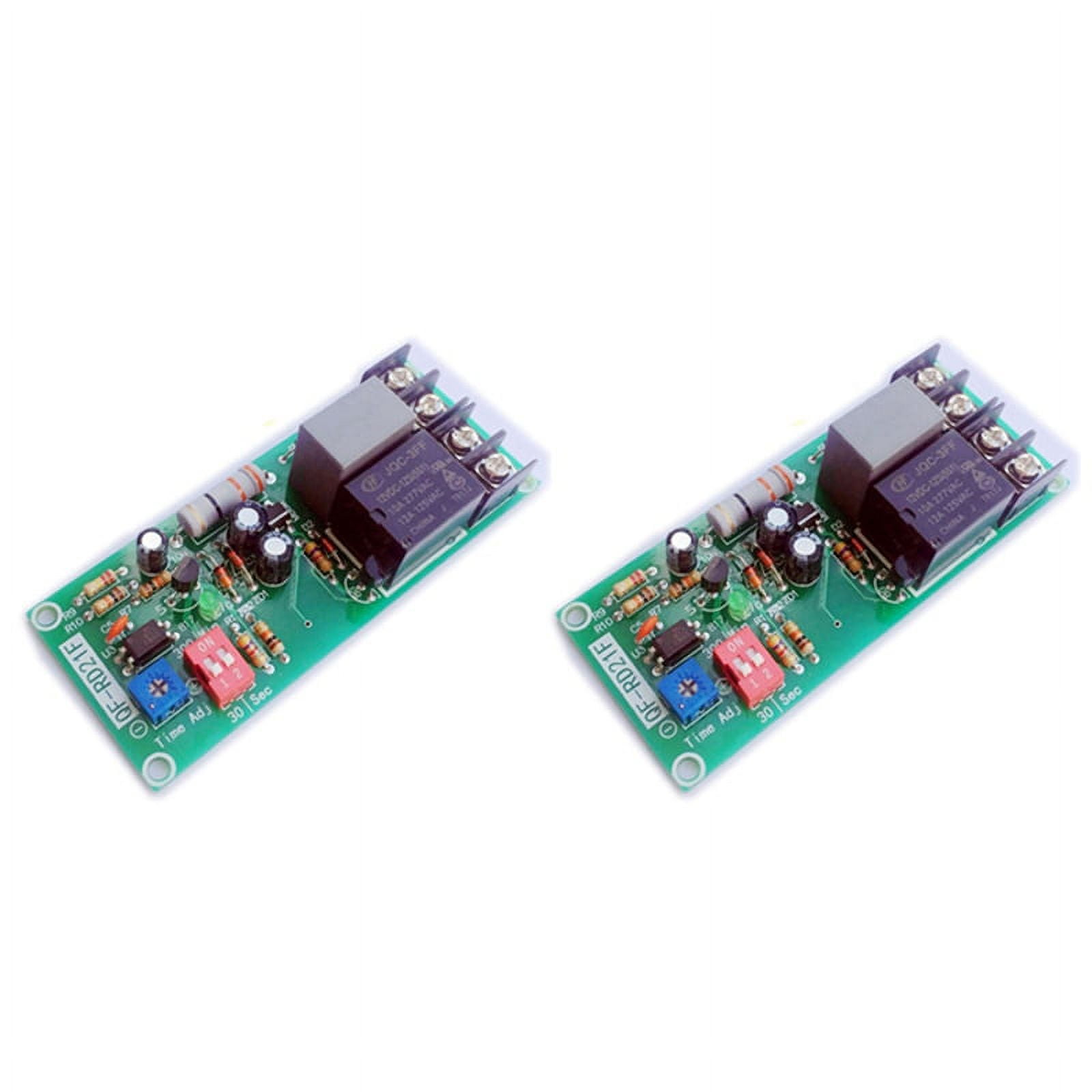 2X AC100V-220V Adjustable Control Relay Module Turn Delay Switch Board ...