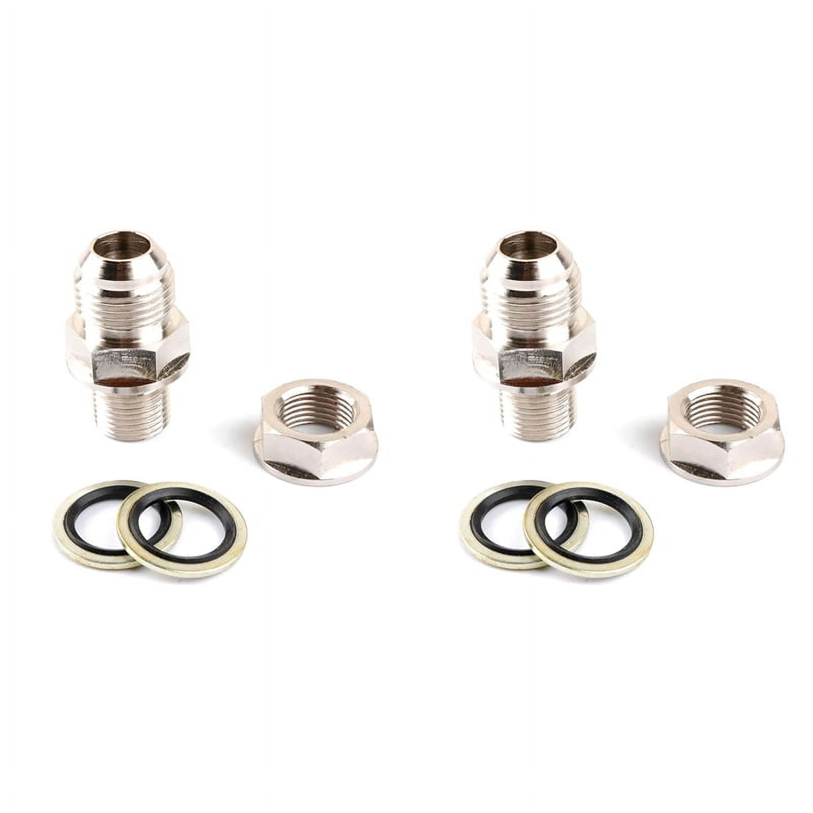 2X AN10 10AN DIY Turbo Universal Use for Oil Pan / Oil Sump Return ...