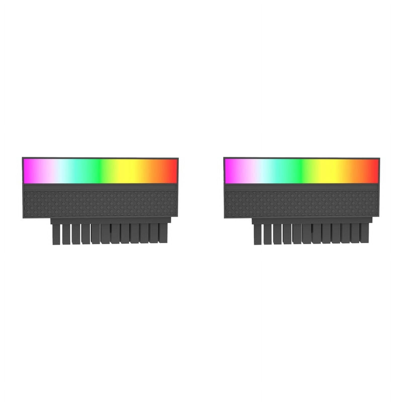 2X ATX 24 Pin to 90 Degree Adapter 5V 3-Pin ARGB Motherboard Power ...
