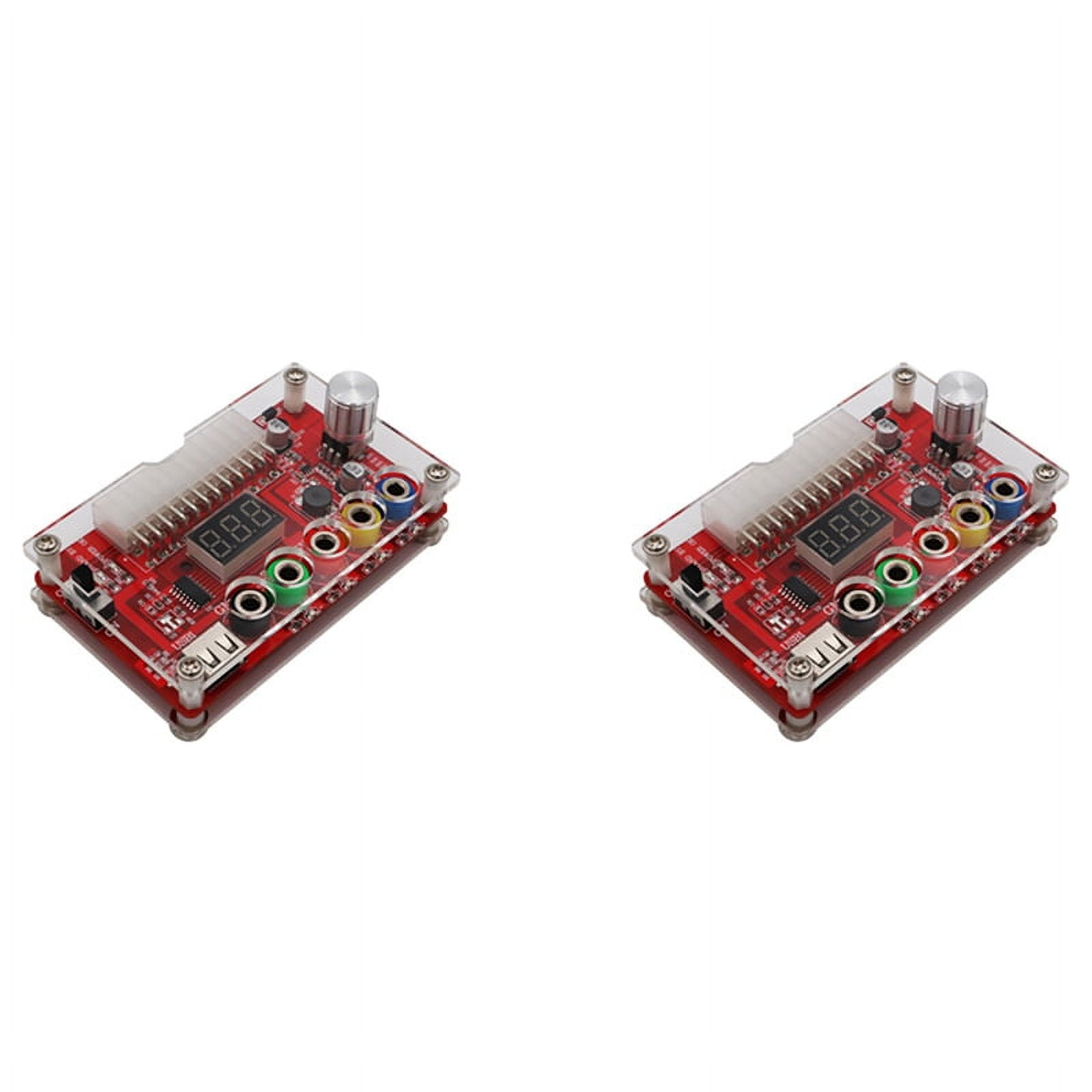 2X ATX 24Pin Power Breakout Board with ADJ Adjustable Voltage Knob and ...