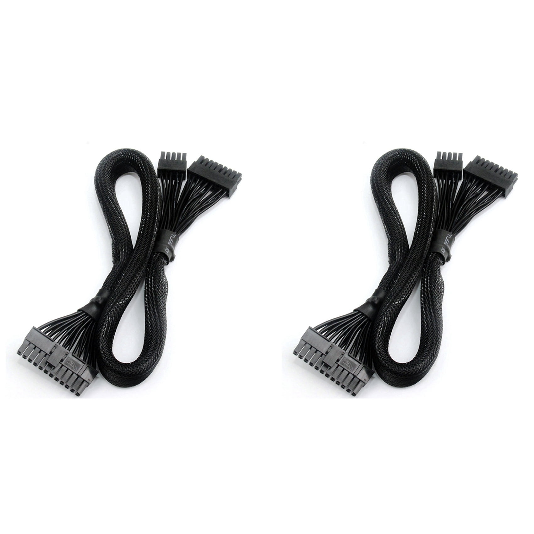 2X ATX 24Pin to 18+10Pin Motherboard PSU Modular Power Supply Cable for ...