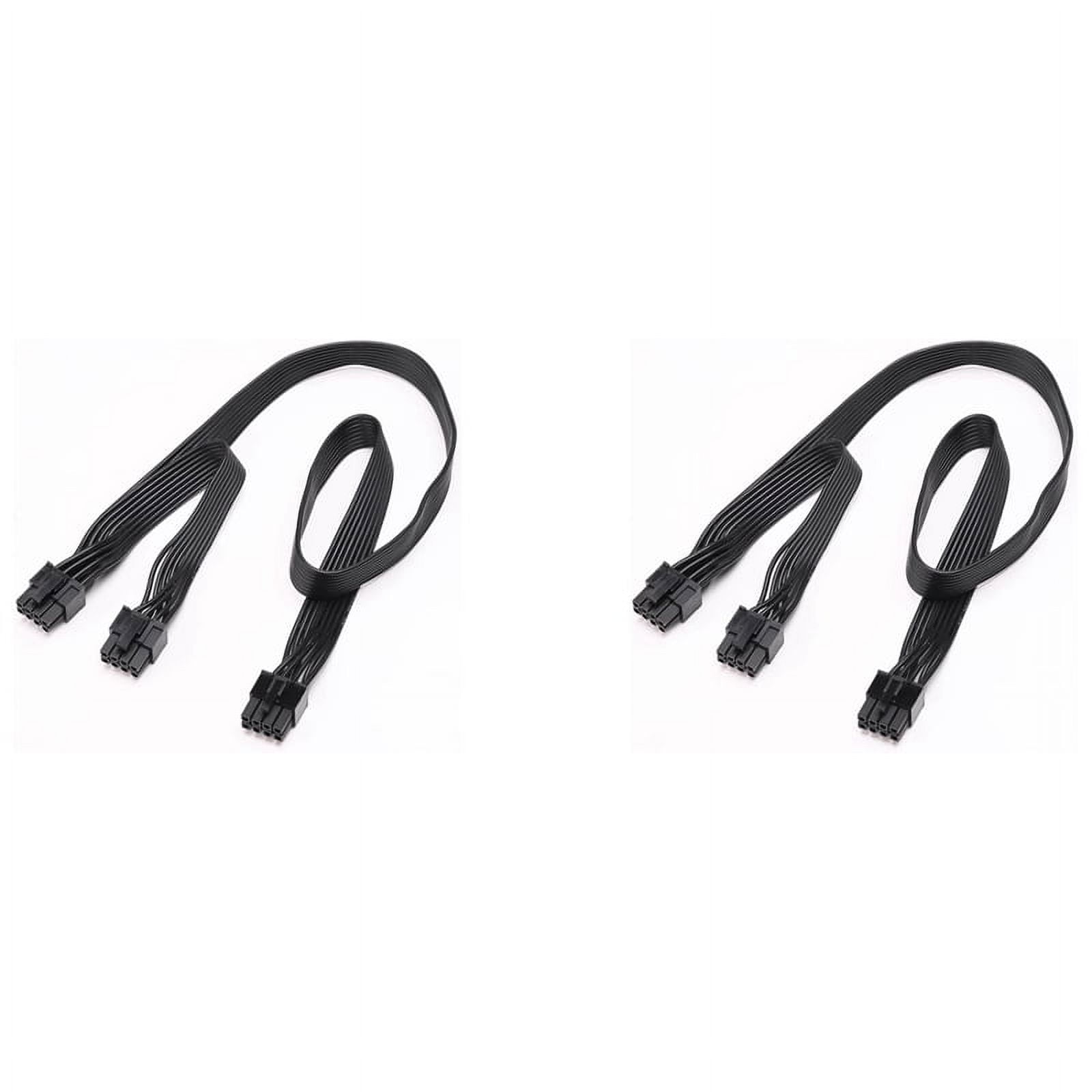 2X ATX CPU 8-Pin Male to PCIe 8-Pin (6+2) Male Supply Cable for Modular ...